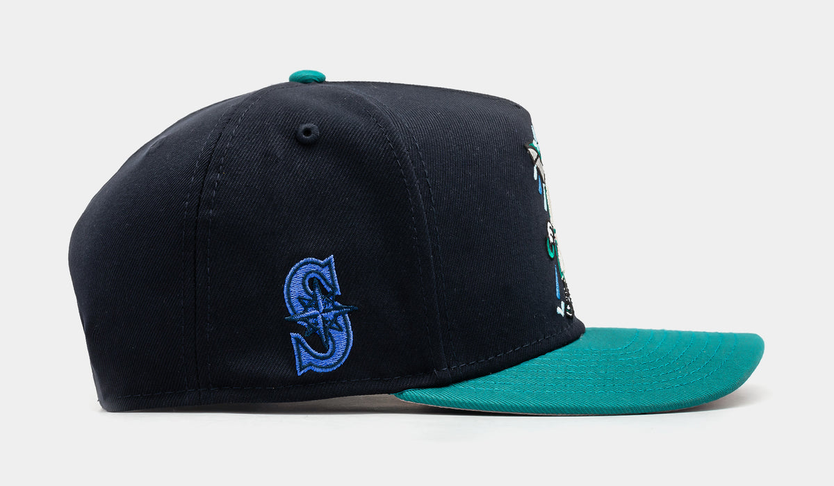New Era Seattle Mariners Cartoon 950AF Snapback Mens Hat Black Teal ...
