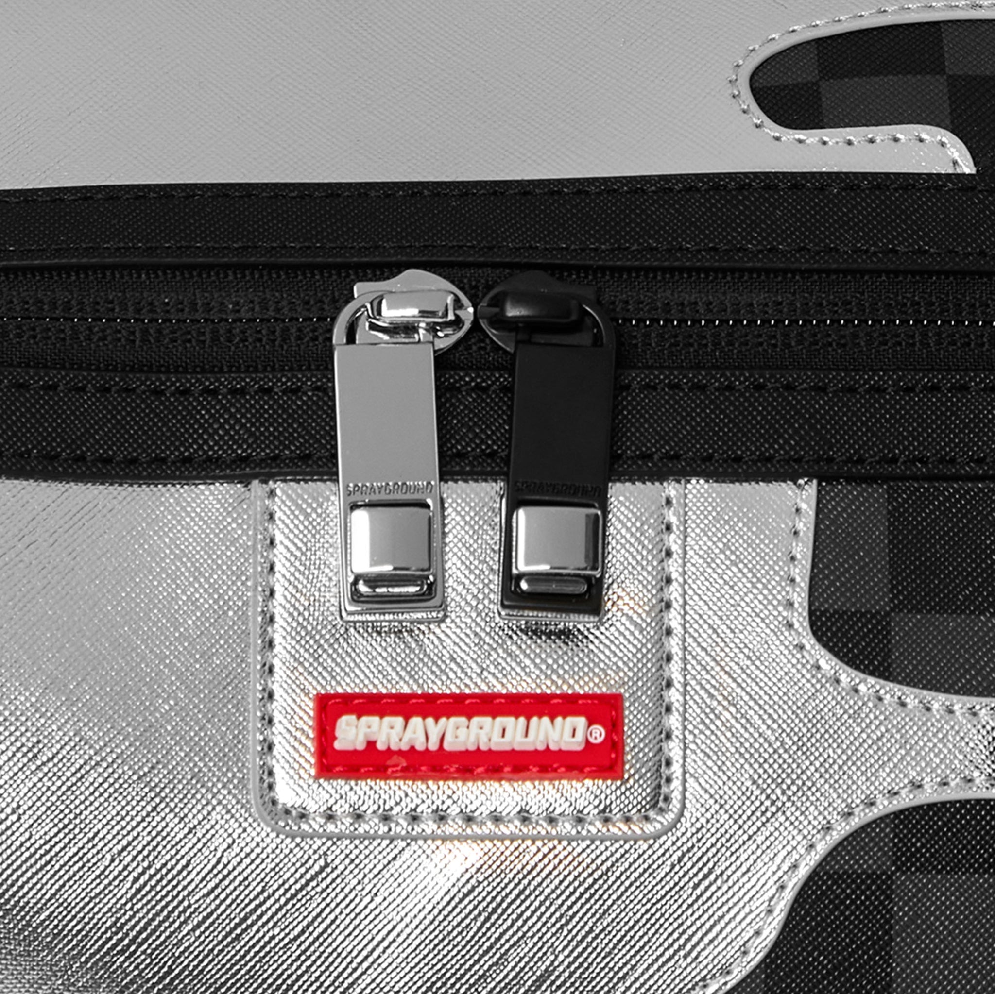 Sprayground Silver Side Drip Mens Duffle Bag Black Silver 910D8924NSZ ...