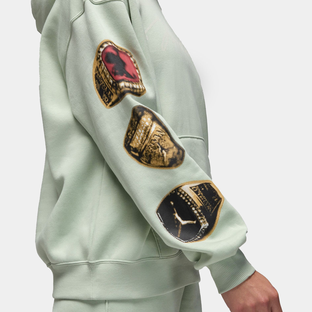 Jordan Brooklyn Fleece 6 Rings Pullover Womens Hoodie Seafoam Sail ...