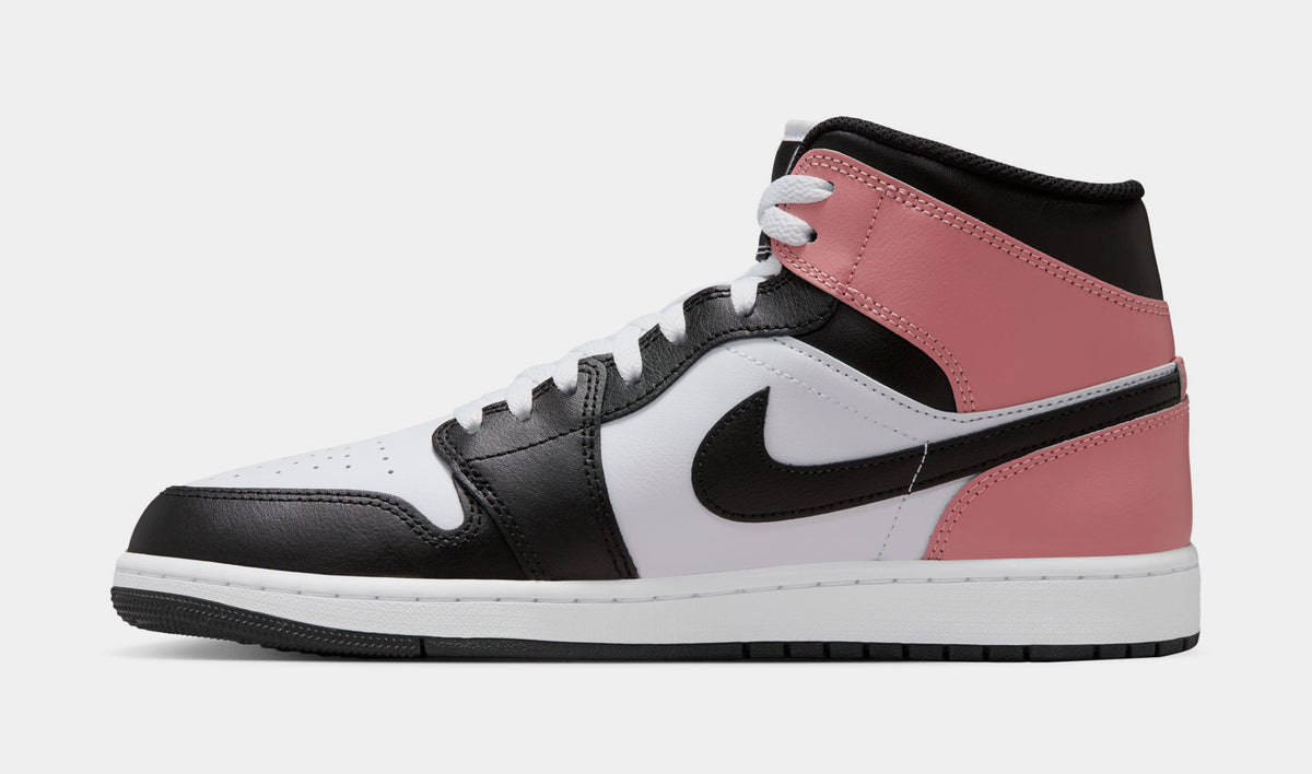 Jordan Air Jordan 1 Mid Mens Lifestyle Shoes White Rust Pink Black ...