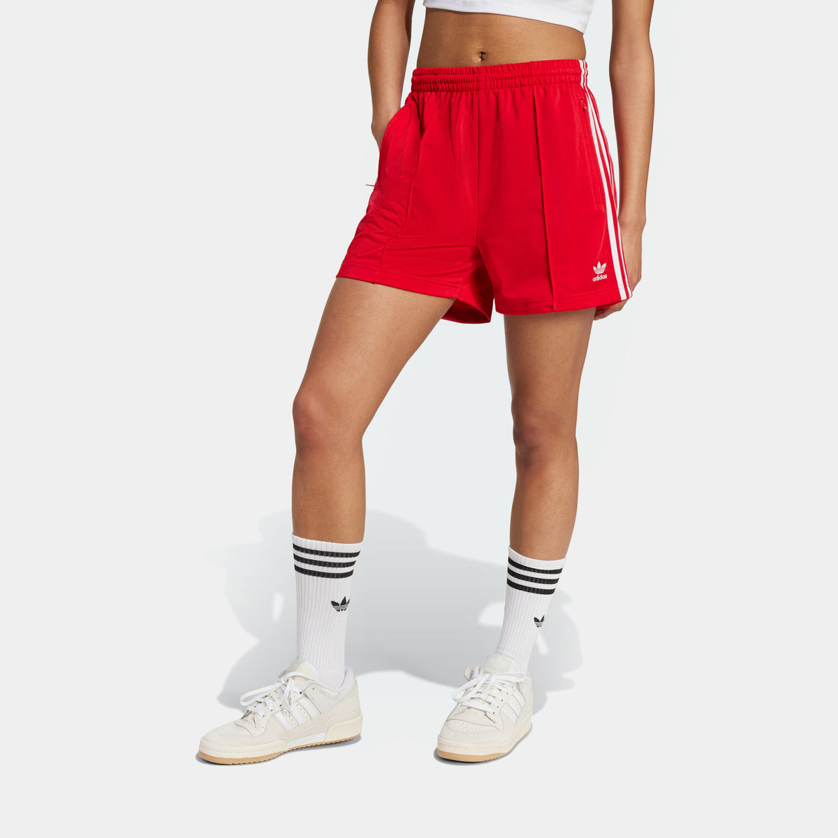 adidas Firebird Track Womens Shorts Better Scarlet White IY7207 – Shoe ...