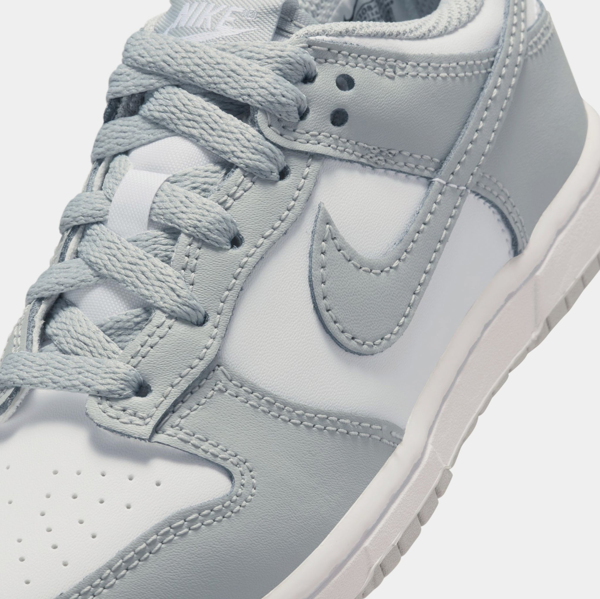 Nike Dunk Low Preschool Lifestyle Shoes White White Light Smoke Grey ...