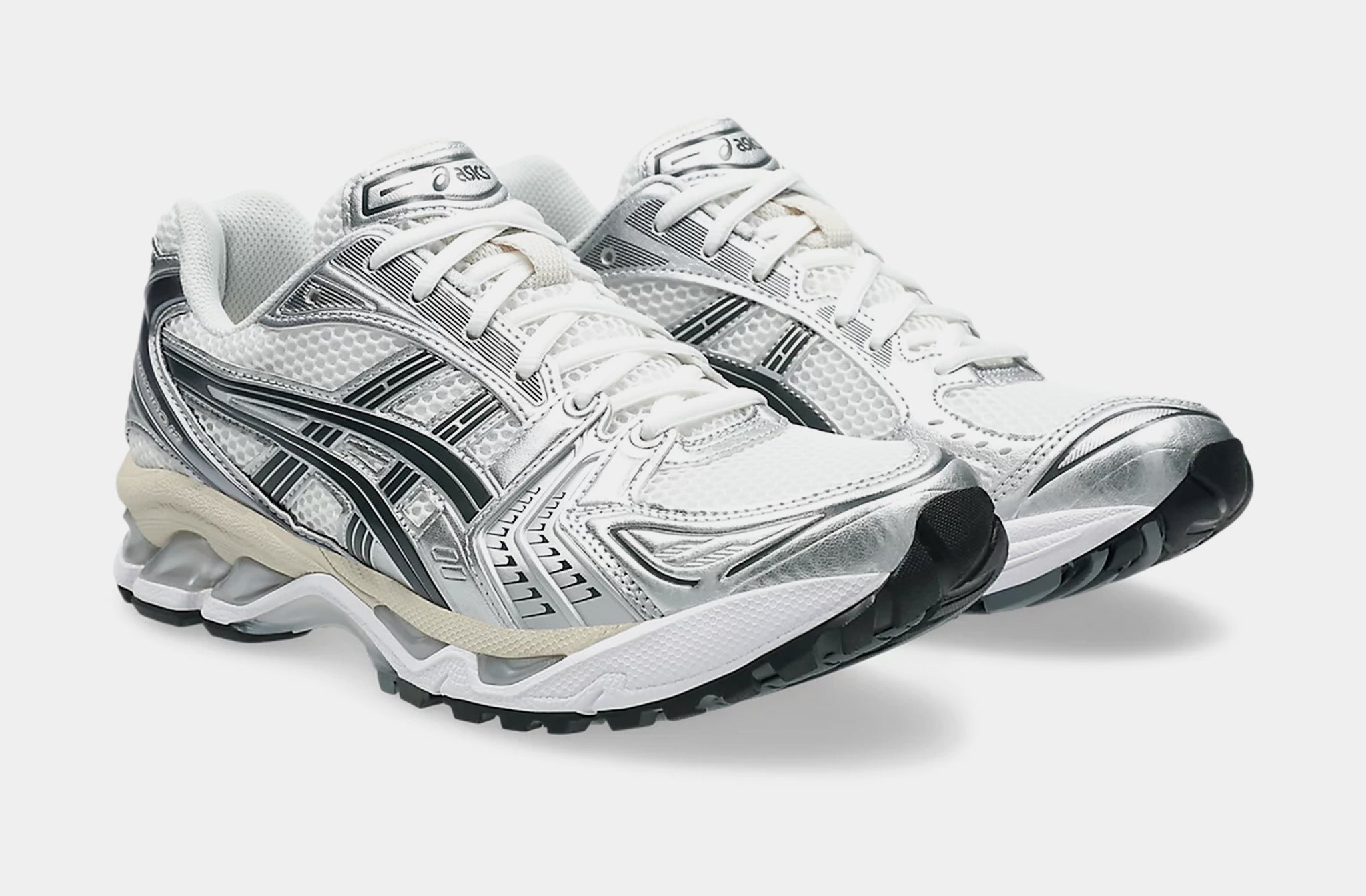 ASICS Gel Kayano 14 Mens Running Shoes White Graphite Grey 1203A537-110 ...