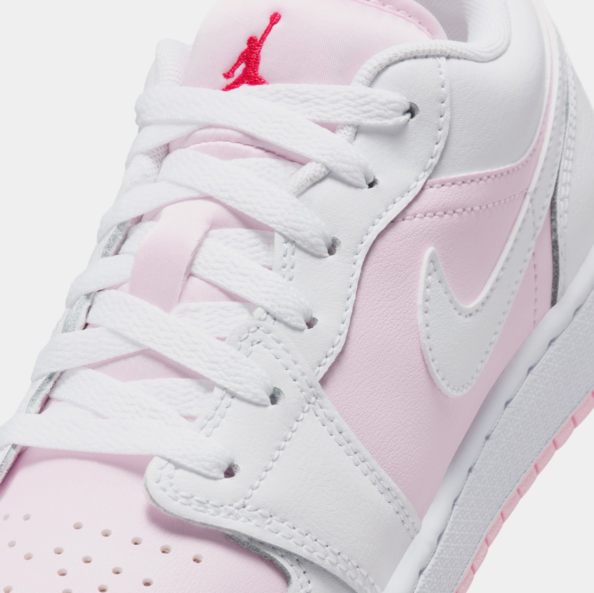 Jordan Air Jordan 1 Low Grade School Lifestyle Shoes Pink Foam White