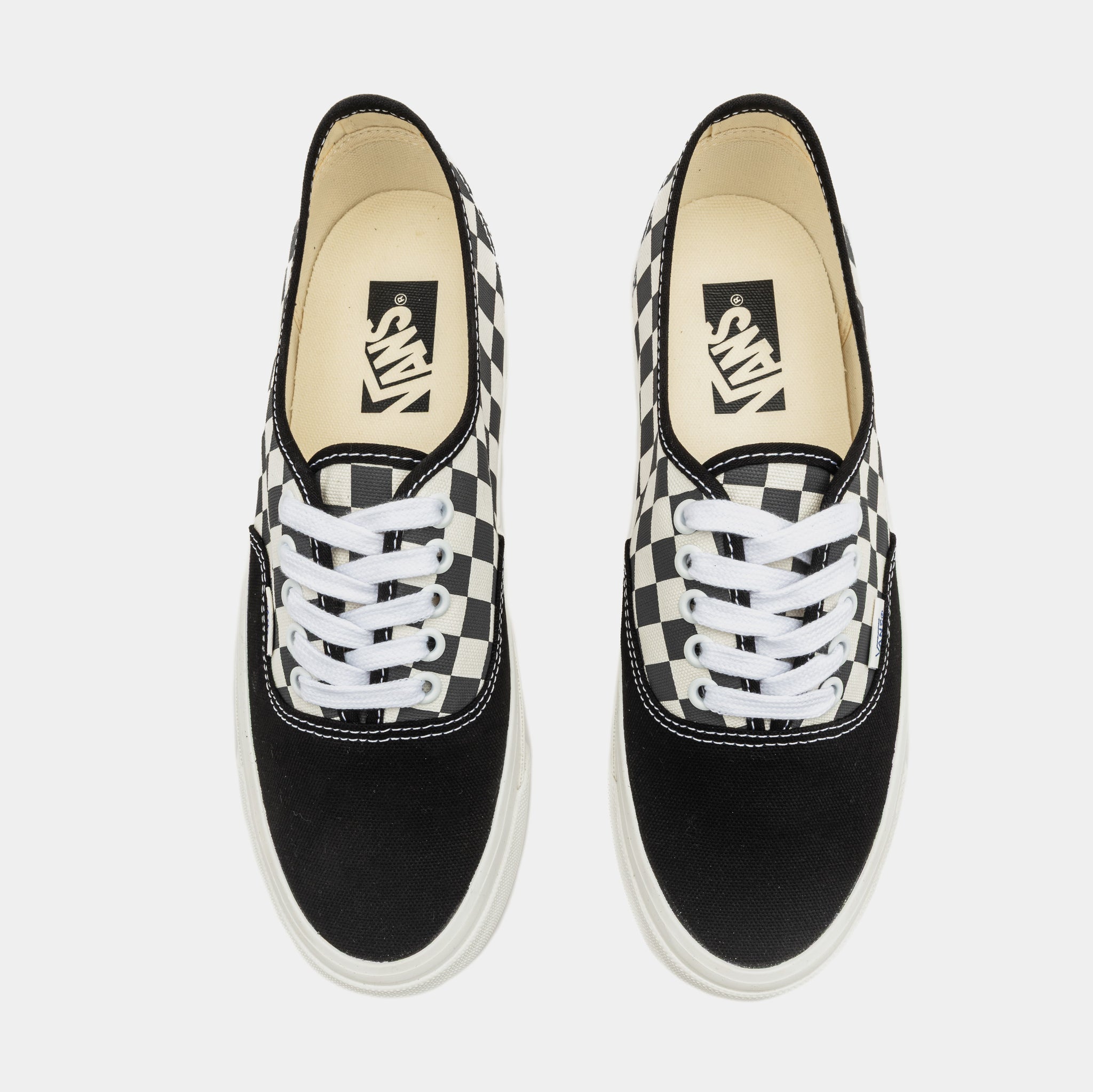 Vans LX Authentic Checkerboard Mens Lifestyle Shoes Black White EBN1O7 ...