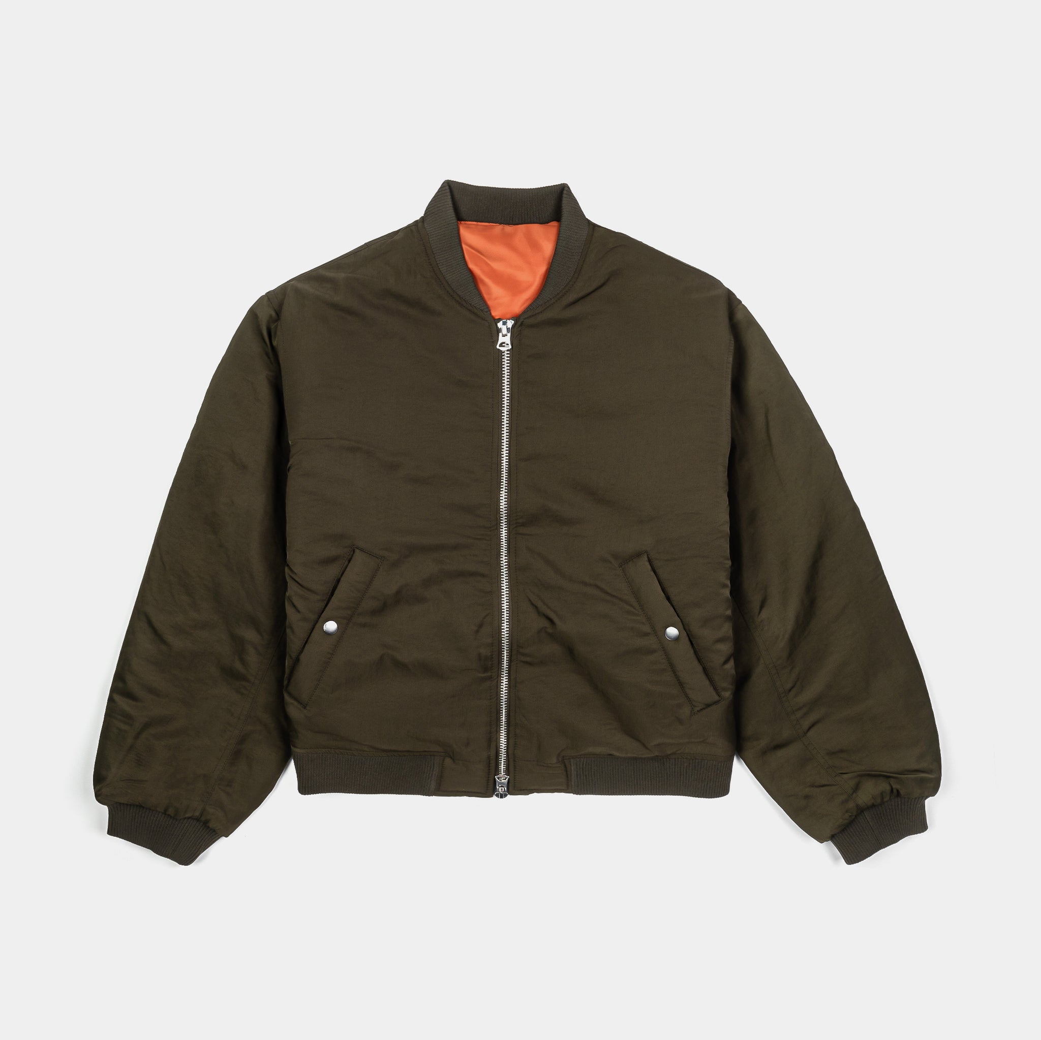 Maison Article Reversible Bomber Mens Jacket Olive Orange MANB102 ...