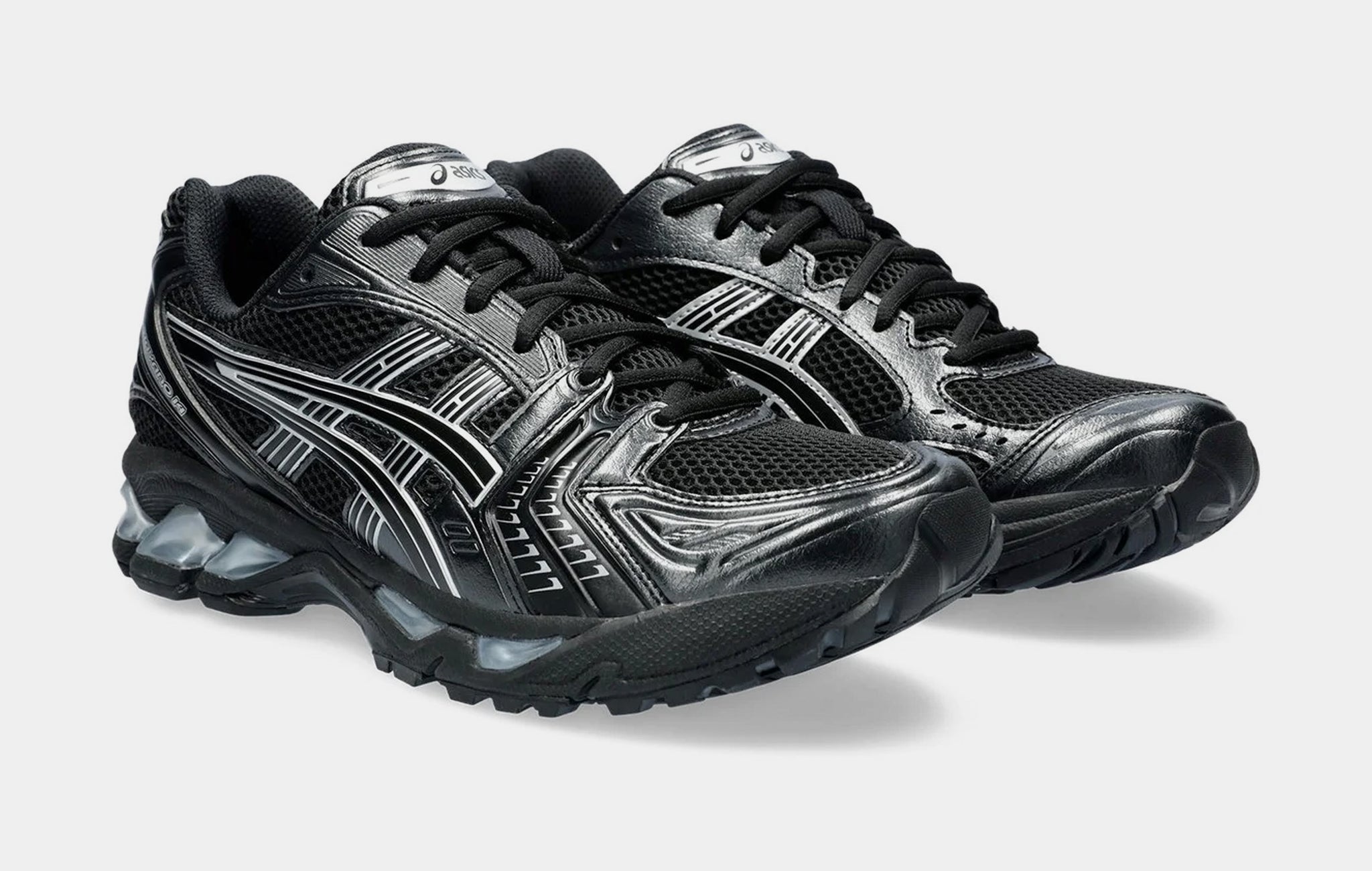 ASICS Gel Kayano 14 Mens Running Shoes Black Pure Silver 1201A019-006 ...