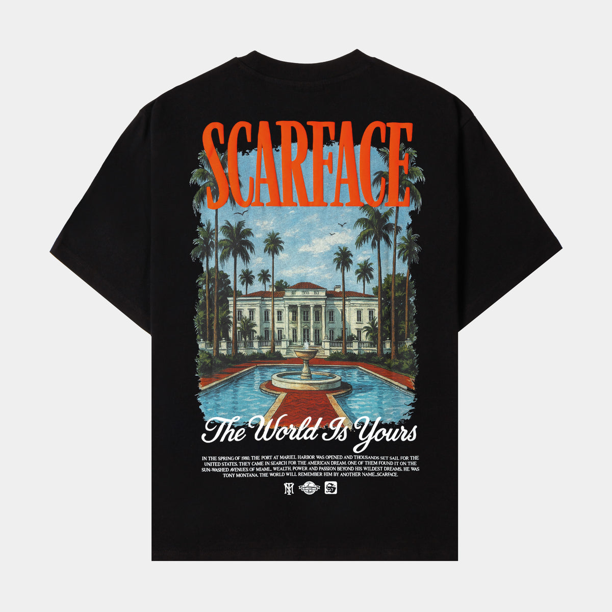 Shoe Palace SP x Scarface Casa Mens Short Sleeve Shirt Black Orange ...