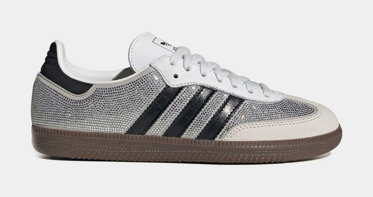 adidas Samba OG Rhinestone Womens Lifestyle Shoes Crystal White Crystal ...