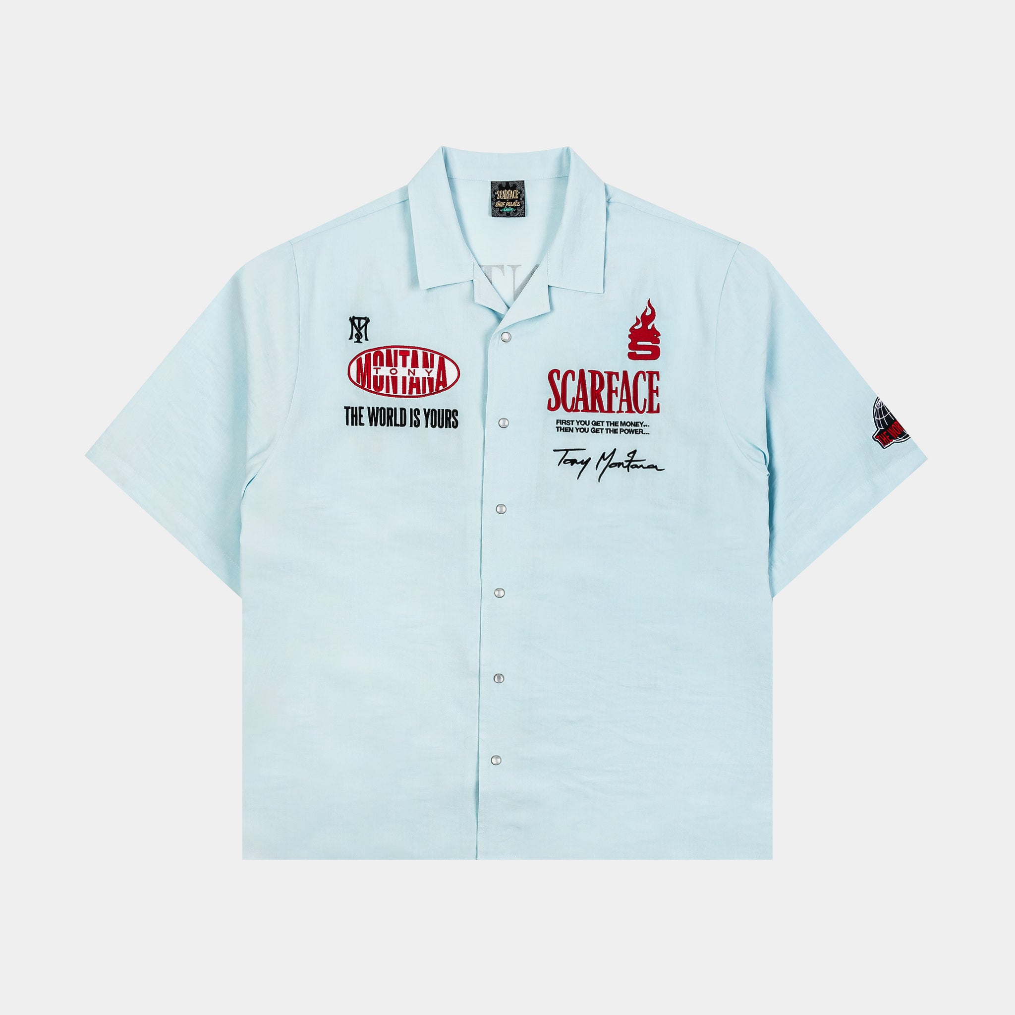 Shoe Palace SP x Scarface MGMT CO Button Up Mens Short Sleeve Shirt ...