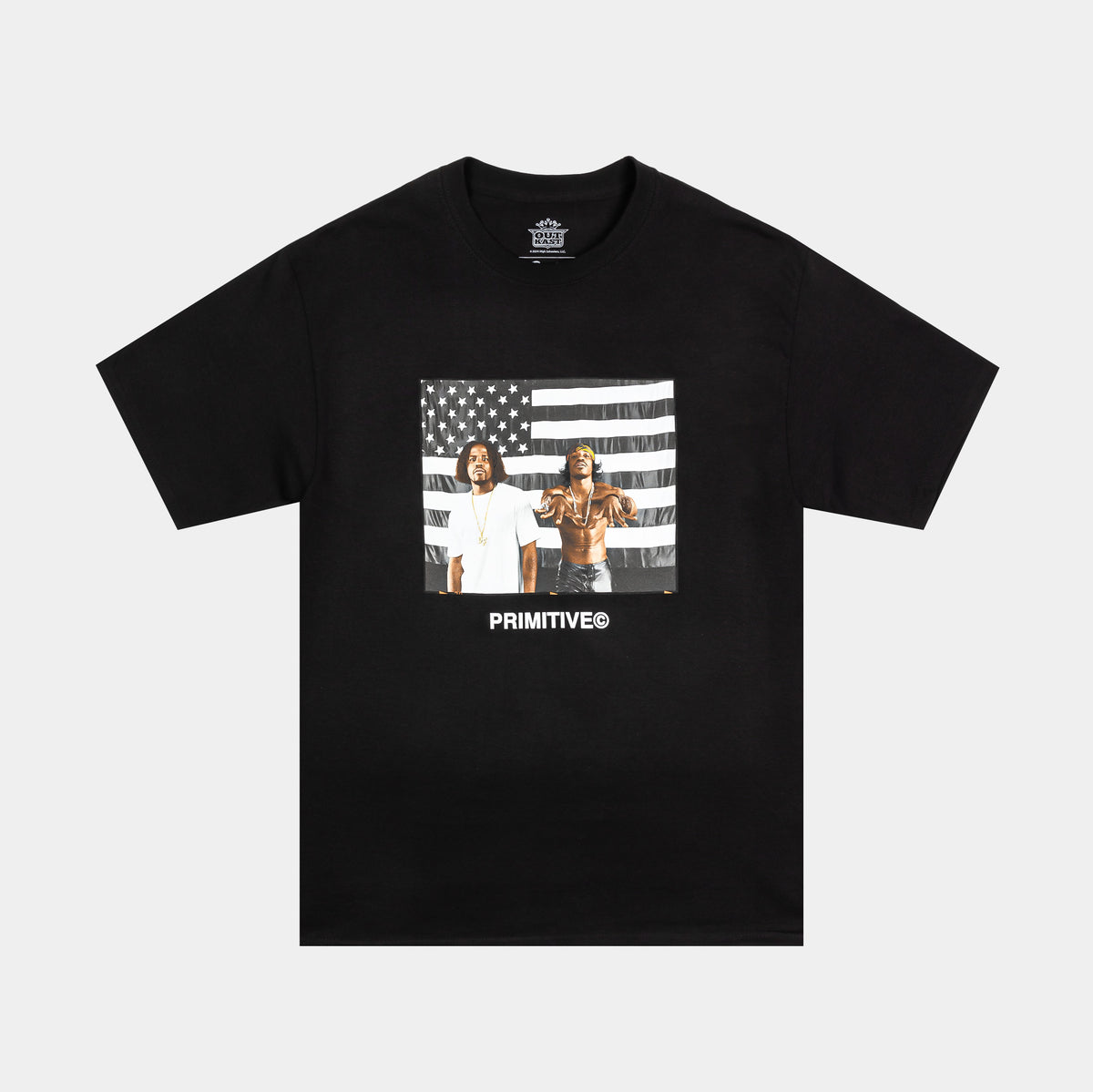 Primitive Outkast Graphic Mens Short Sleeve Shirt Black White PAPHO2430 ...