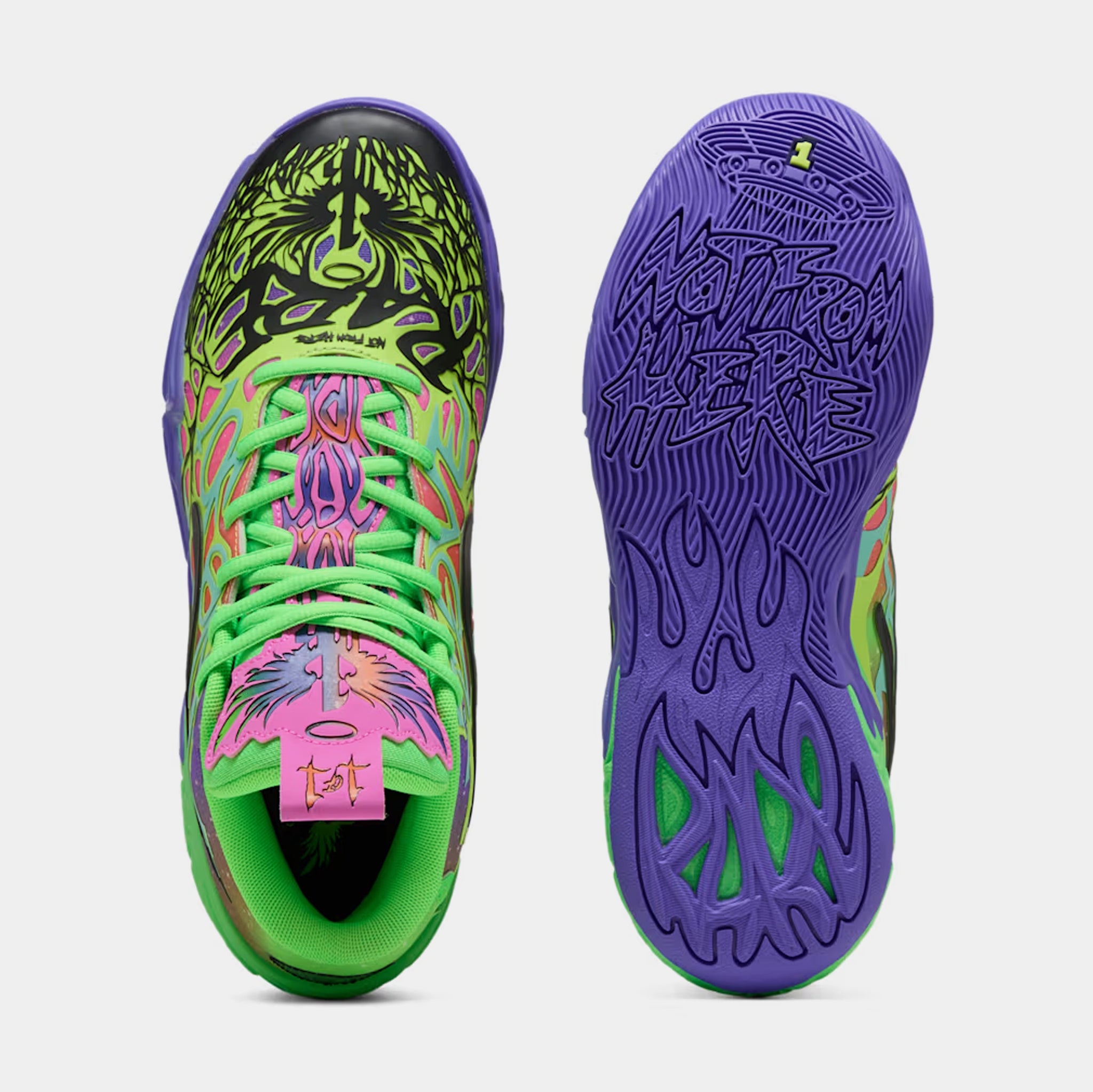 PUMA Puma x LaMelo Ball MB.04 Be You Mens Basketball Shoes Green Purple ...