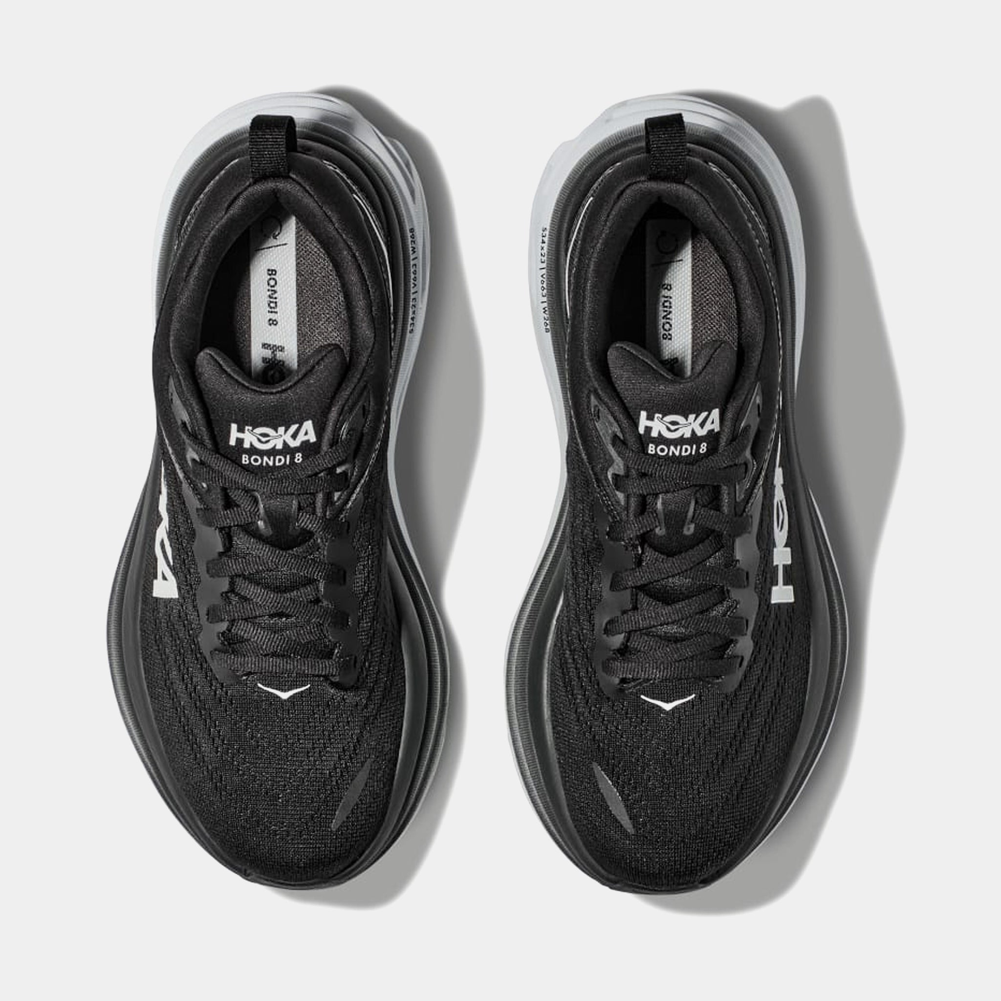 Hoka Bondi 8 Black White Mens Running Shoes Black White 1123202-BWHT ...