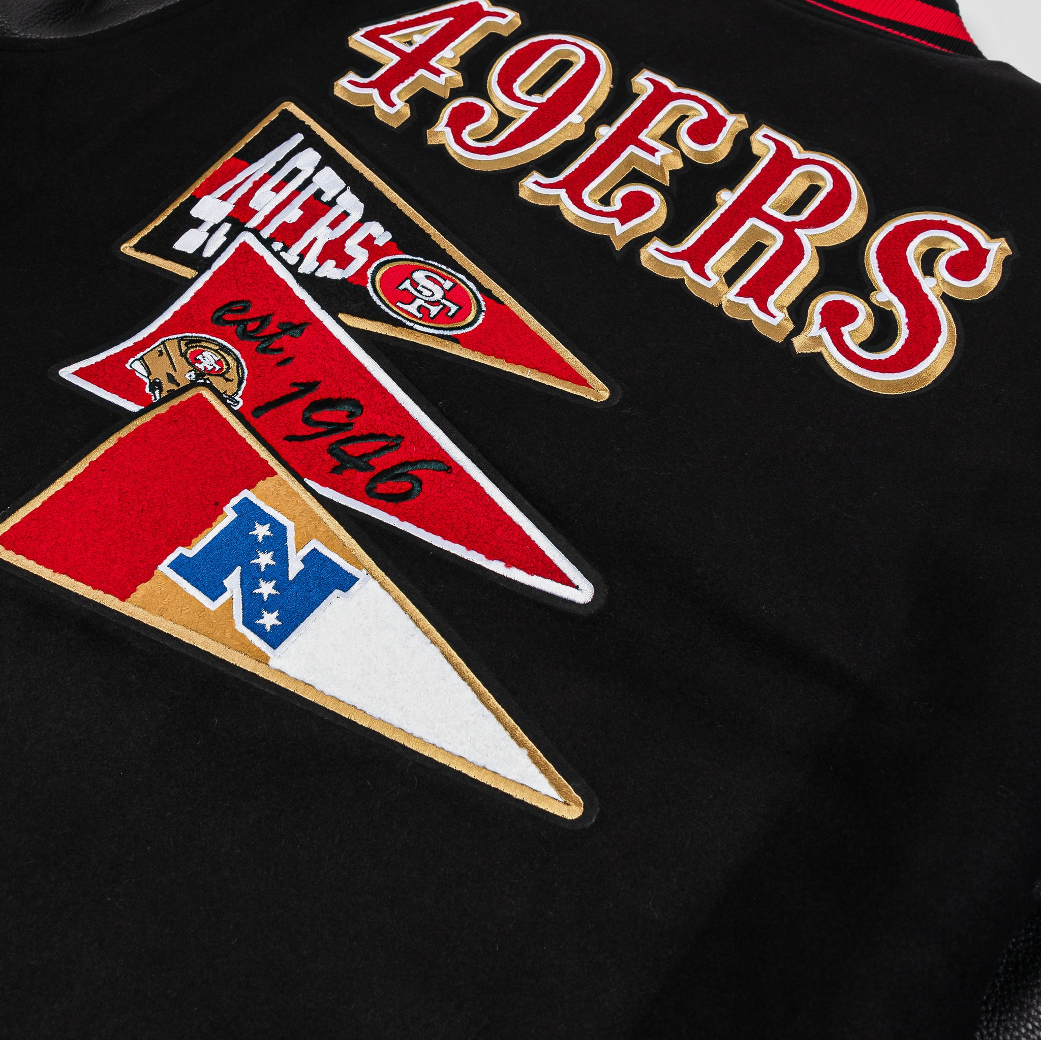 Pro Standard San Francisco 49ers 1946 Varsity Mens Jacket Black Red ...