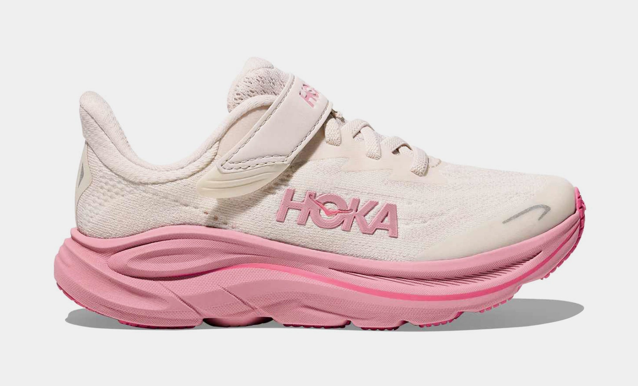 Hoka Clifton 10 Preschool Running Shoes Beige Pink 1168873-RMD – Shoe ...