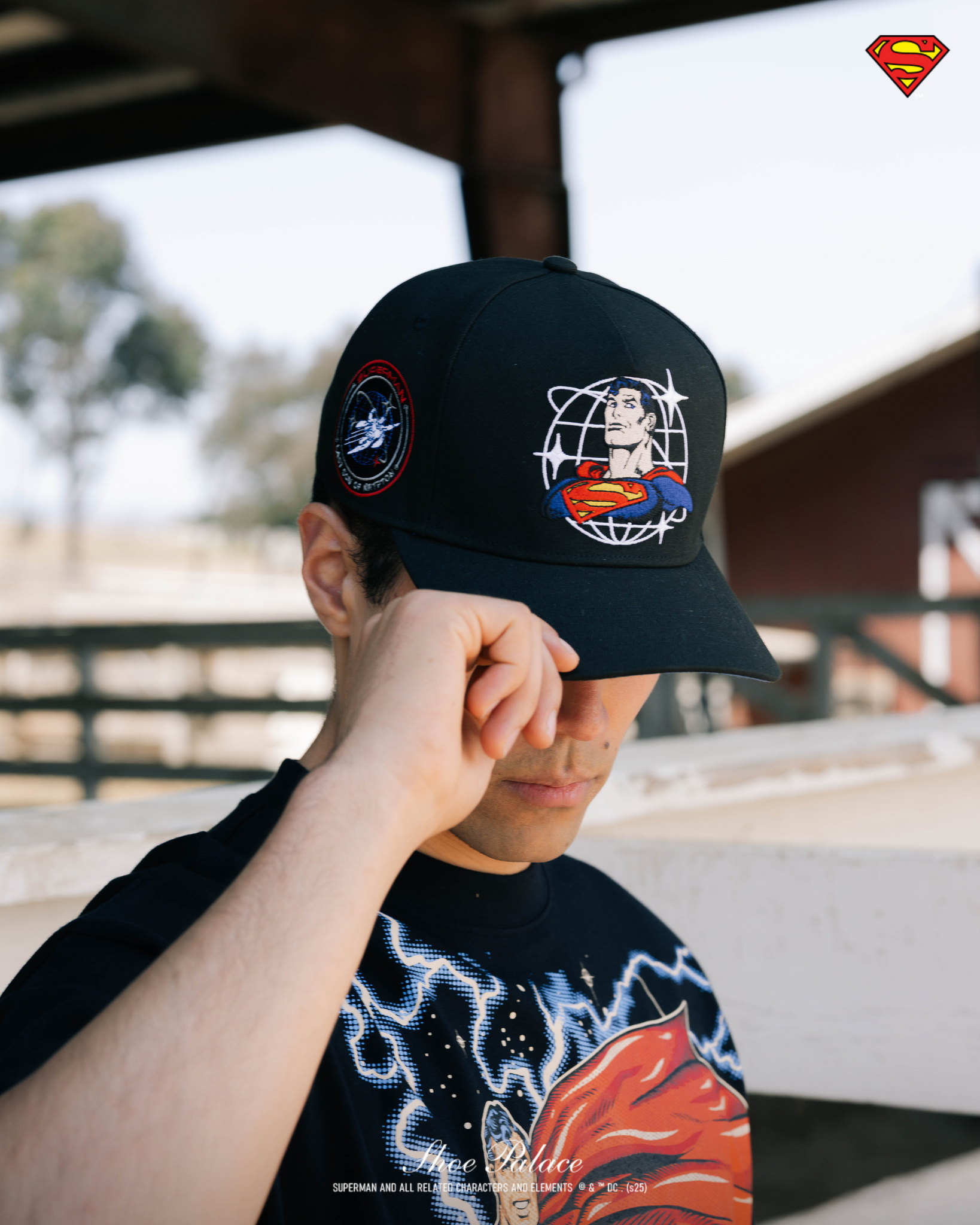 black superman snapback