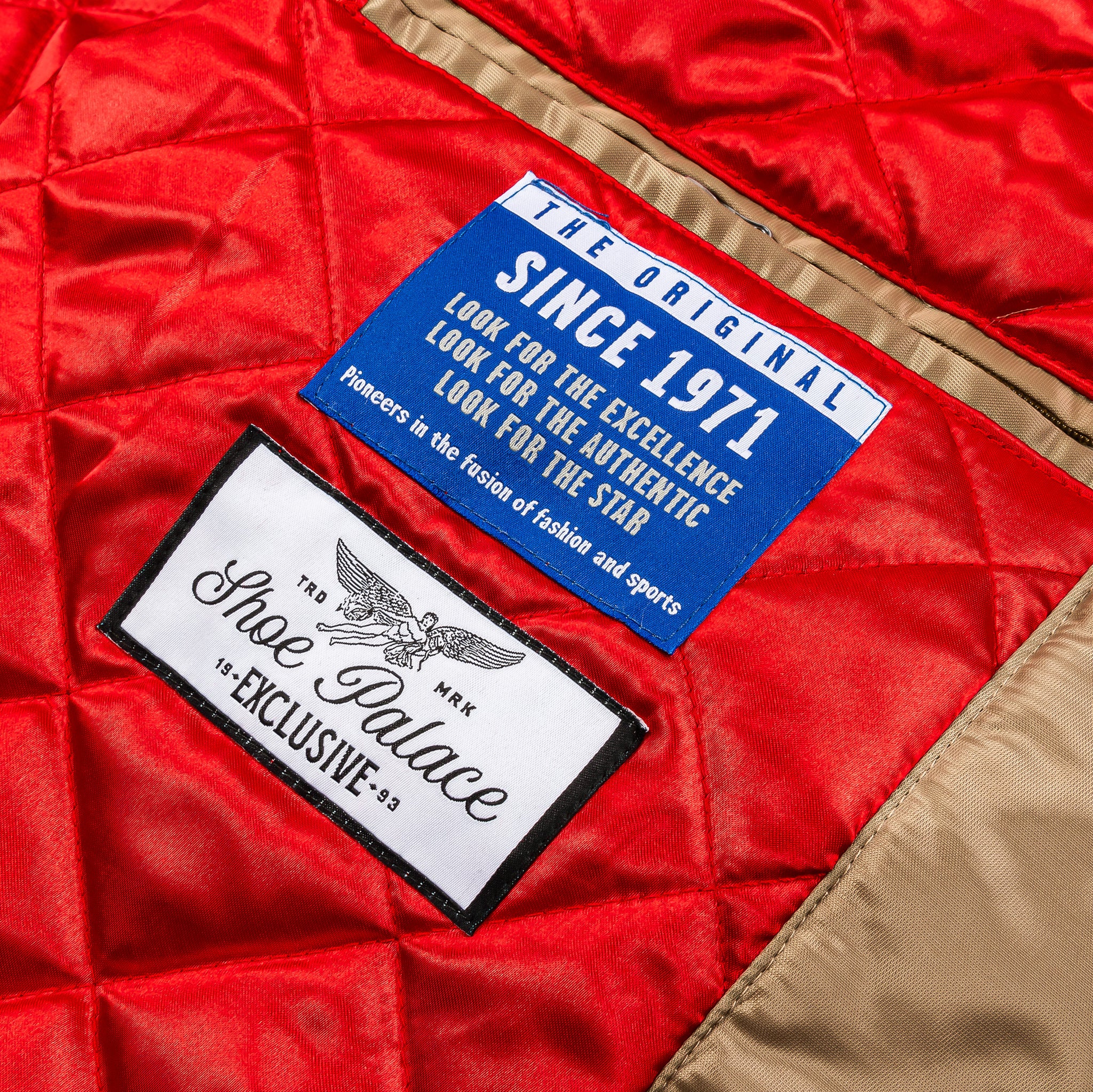 Starter Shoe Palace Exclusive 49ers Satin Varsity Mens Jacket Gold Red ...