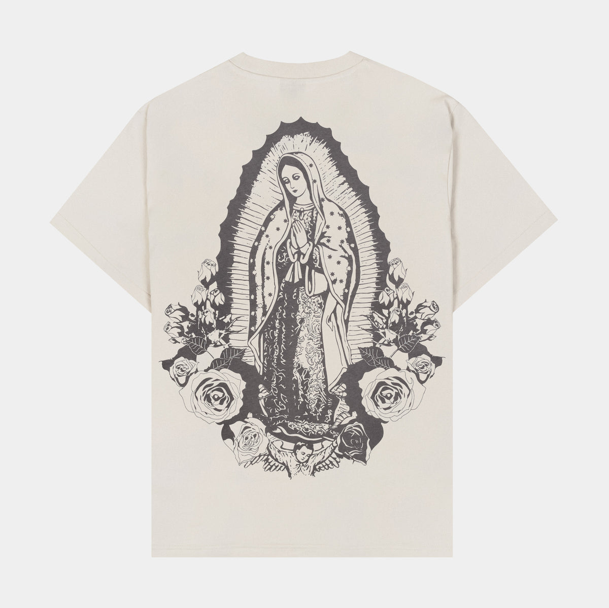 CTHDRL The Lady Of Guadalupe Mens Short Sleeve Shirt Beige Grey MRSS01 ...