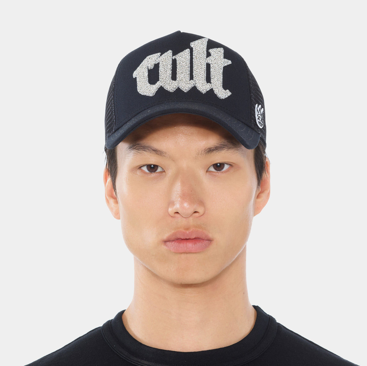 Cult Of Individuality Crystal Cult Script Logo Trucker Mens Hat Black ...