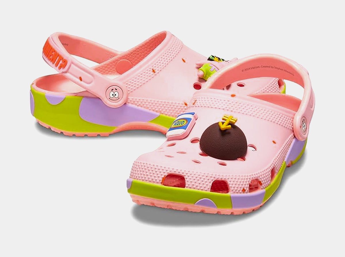 Crocs Patrick Star Classic Clog Mens Sandals Pink Green 209479-737 ...