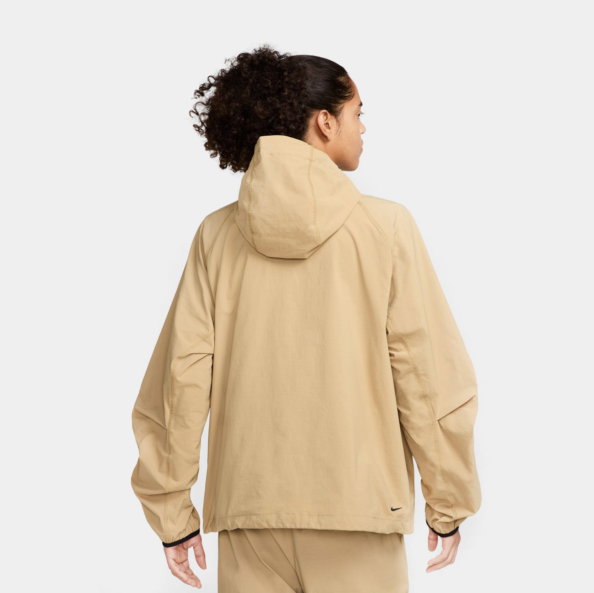 Nike Tech Woven Full Zip Up Mens Hoodie Parachute Beige Black HM7151 ...