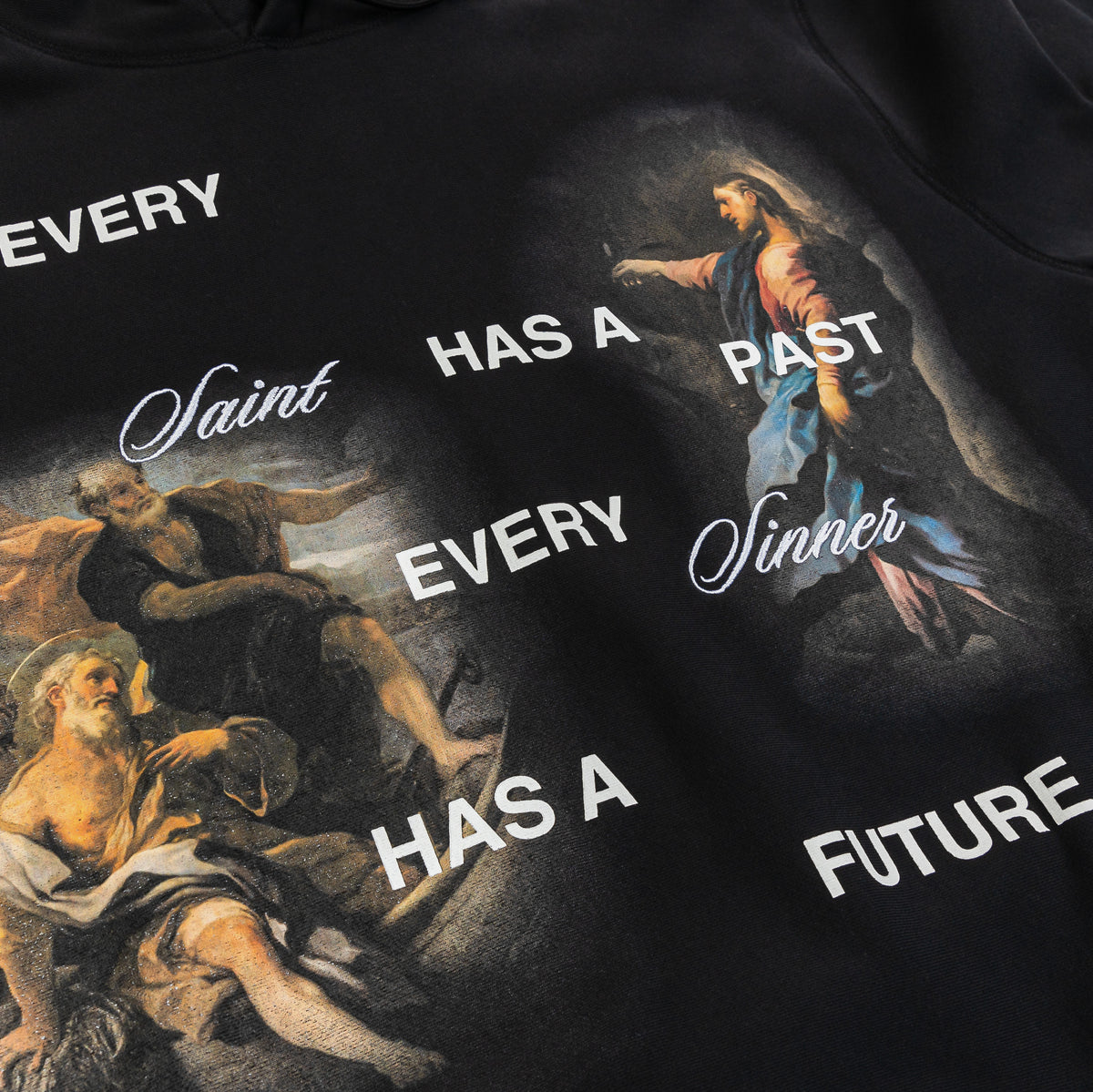 CTHDRL The Saint Cropped Pullover Mens Hoodie Black White MARCH201 ...