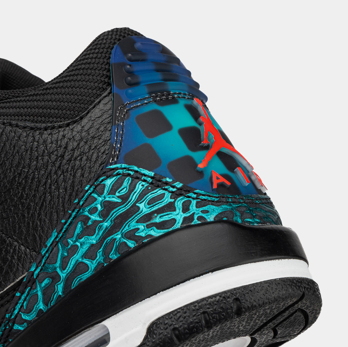 Jordan Air Jordan 3 Retro Black and Hyper Jade Grade School Lifestyle ...