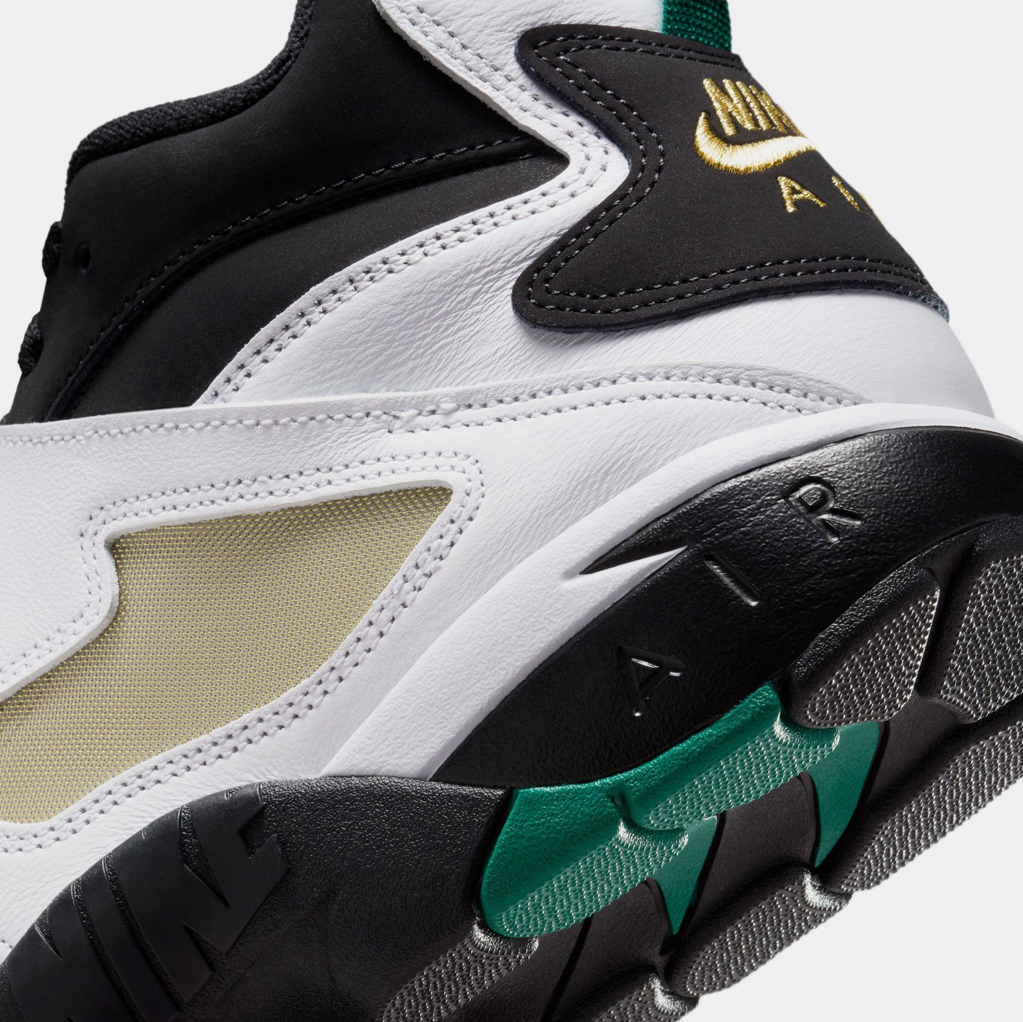 Nike Air Diamond Turf Mens Basketball Shoes Black Mystic Green White ...