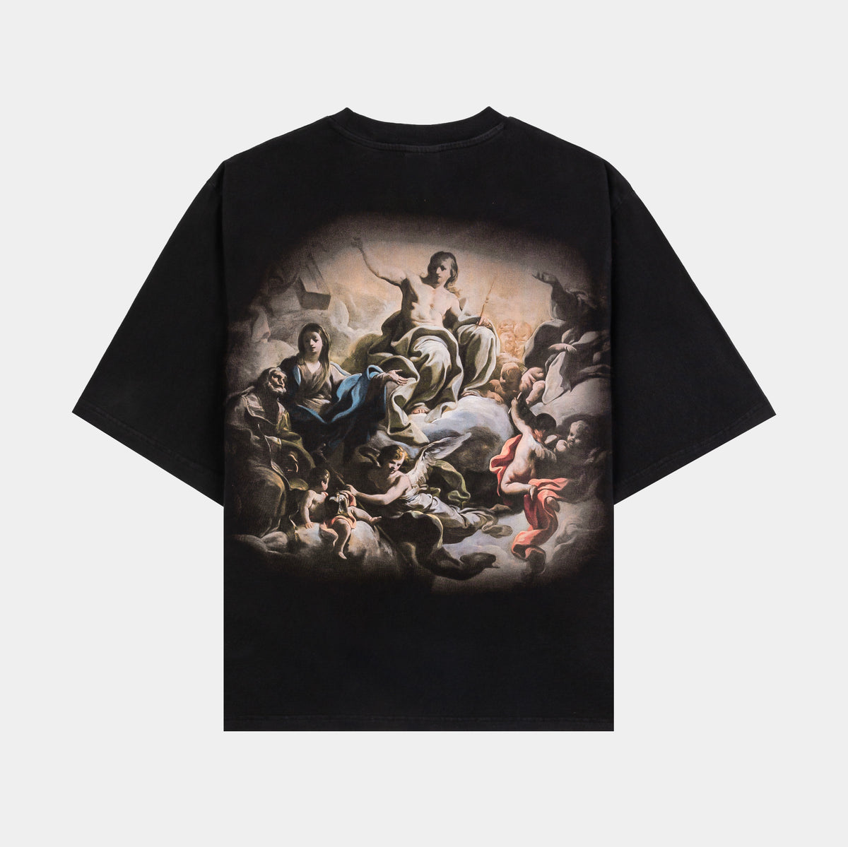 CTHDRL The Saint Cropped Mens Short Sleeve Shirt Black White MARCS201 ...