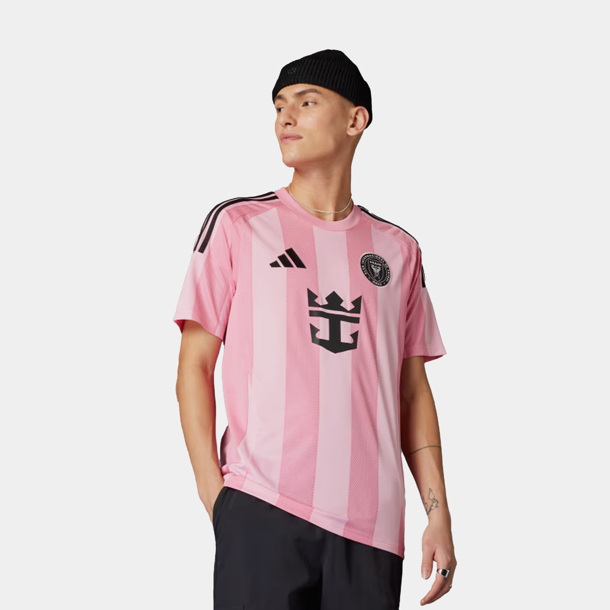 adidas Inter Miami CF 25 26 Messi Home Mens Jersey Easy Pink Black ...