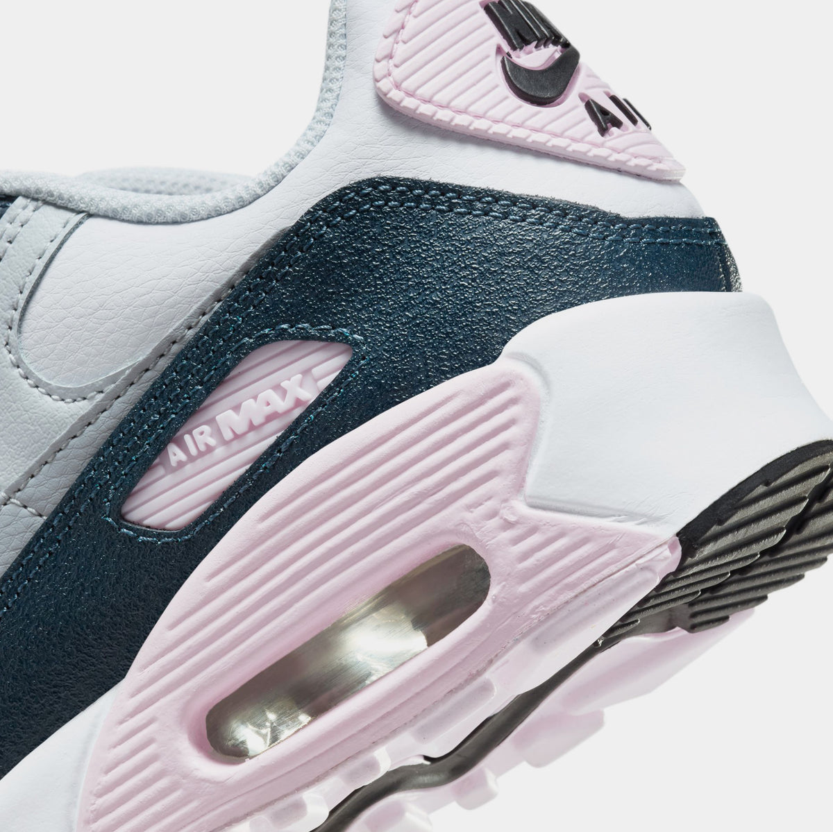 Nike Air Max 90 Grade School Lifestyle Shoes White Pink Foam Armory ...