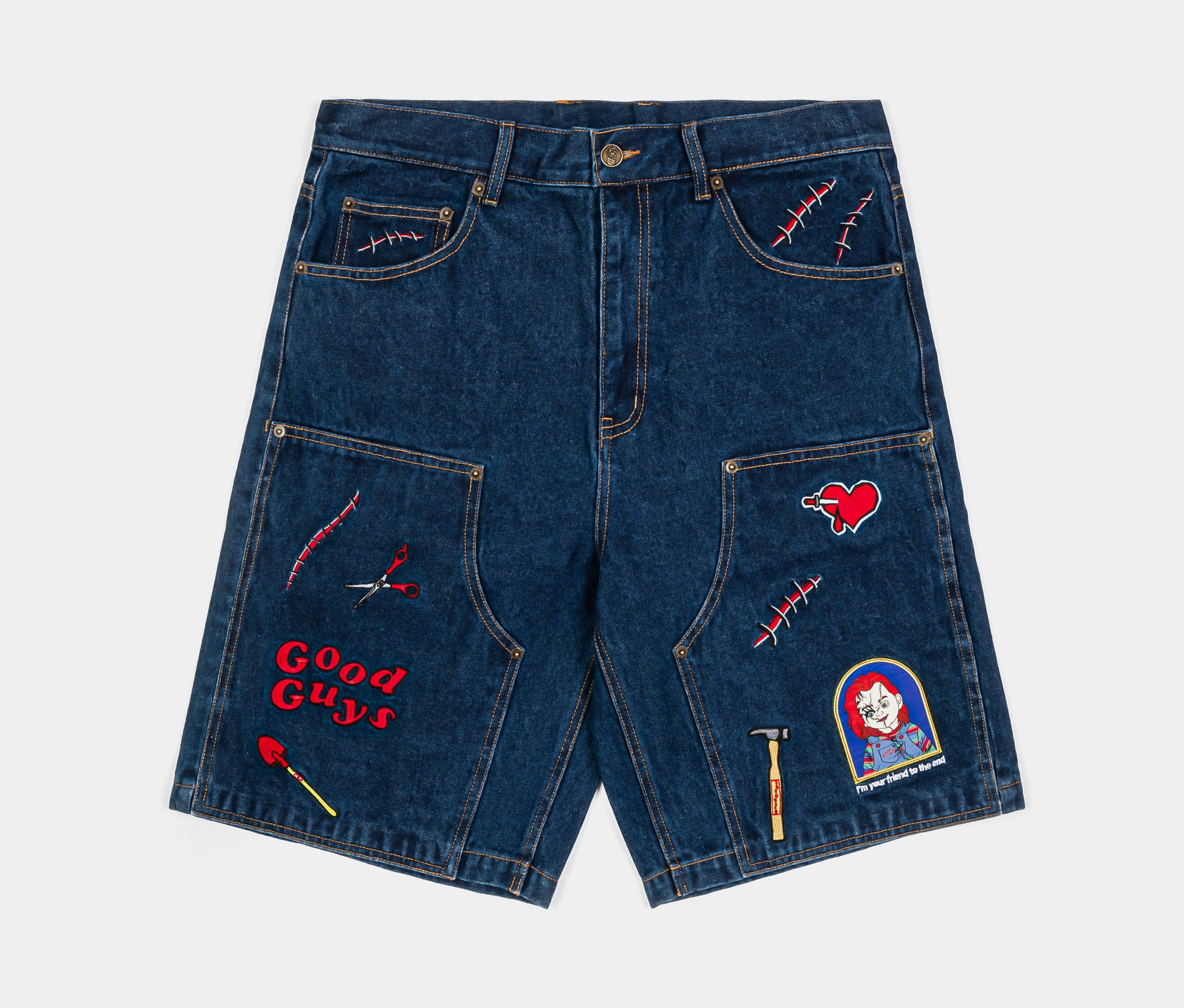 Shoe Palace SP x Chucky Good Guy Denim Mens Shorts Blue Red CHKDS302 ...