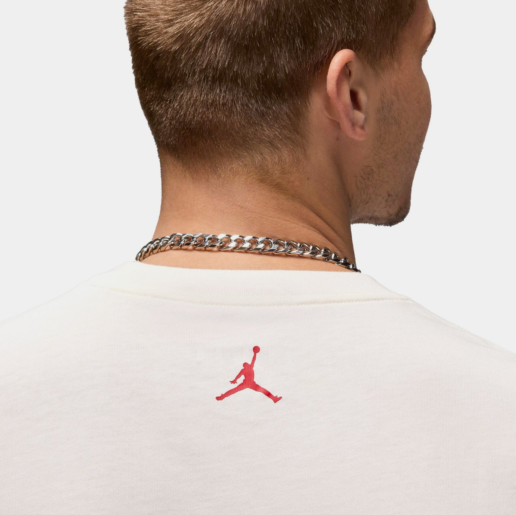 Jordan Flight Essentials Rings Oversized Mens Short Sleeve Shirt Sail ...