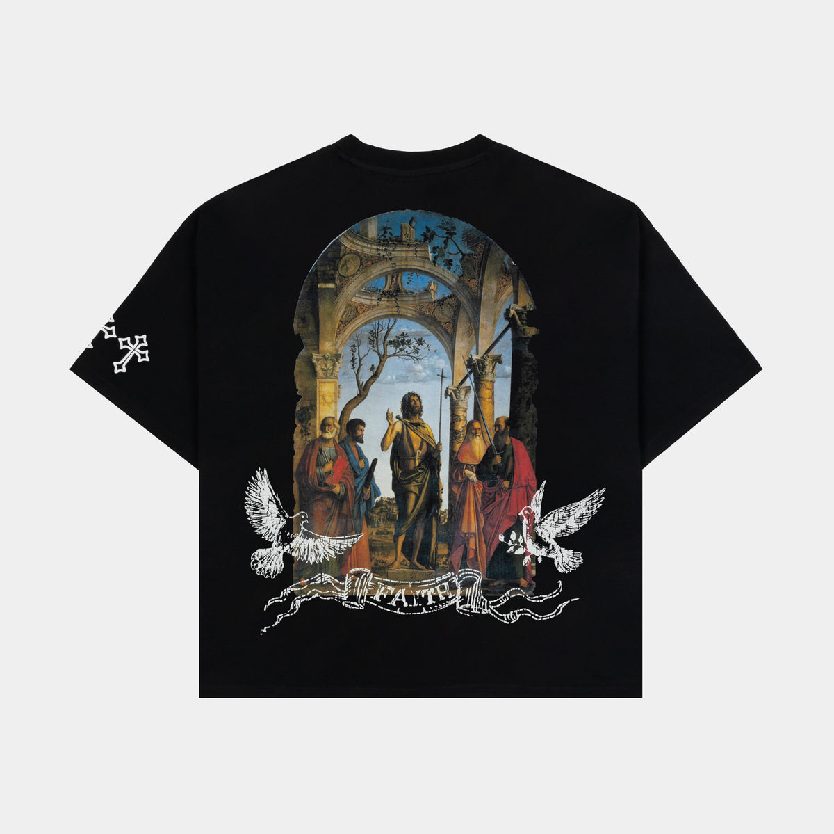 CTHDRL The Faith Mens Short Sleeve Shirt Black White MRLT03 – Shoe Palace