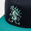 New Era Seattle Mariners Cartoon 950AF Snapback Mens Hat Black Teal ...