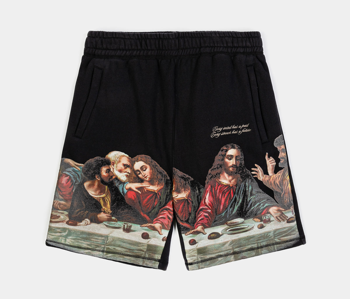 CTHDRL The Last Supper Fleece Mens Shorts Black MARLFS202 – Shoe Palace