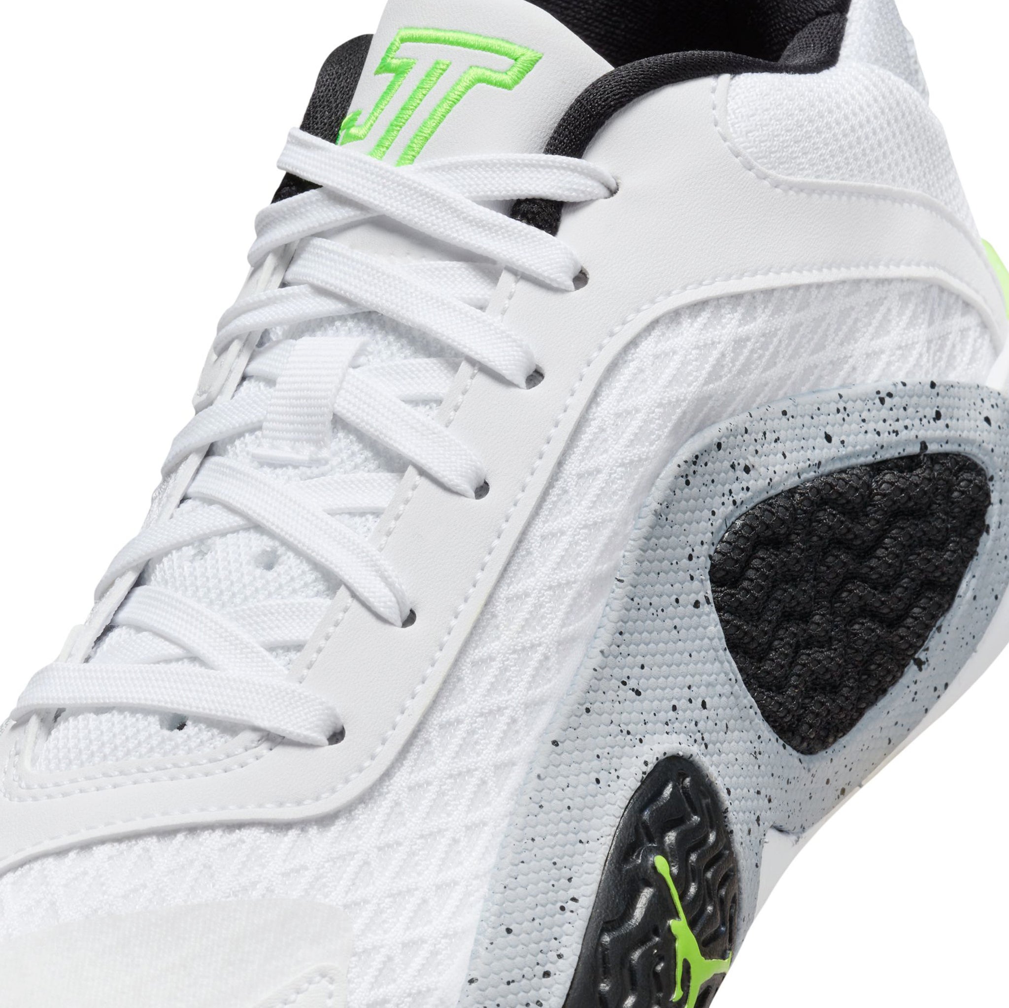 Jordan Tatum 2 Grade School Basketball Shoes White Electric Green Black ...