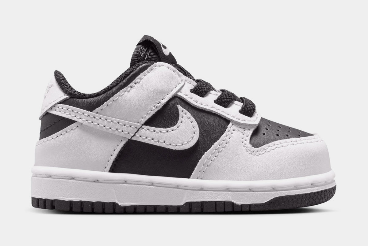 Nike Dunk Low Infant Toddler Lifestyle Shoes Black Platinum Tint White ...