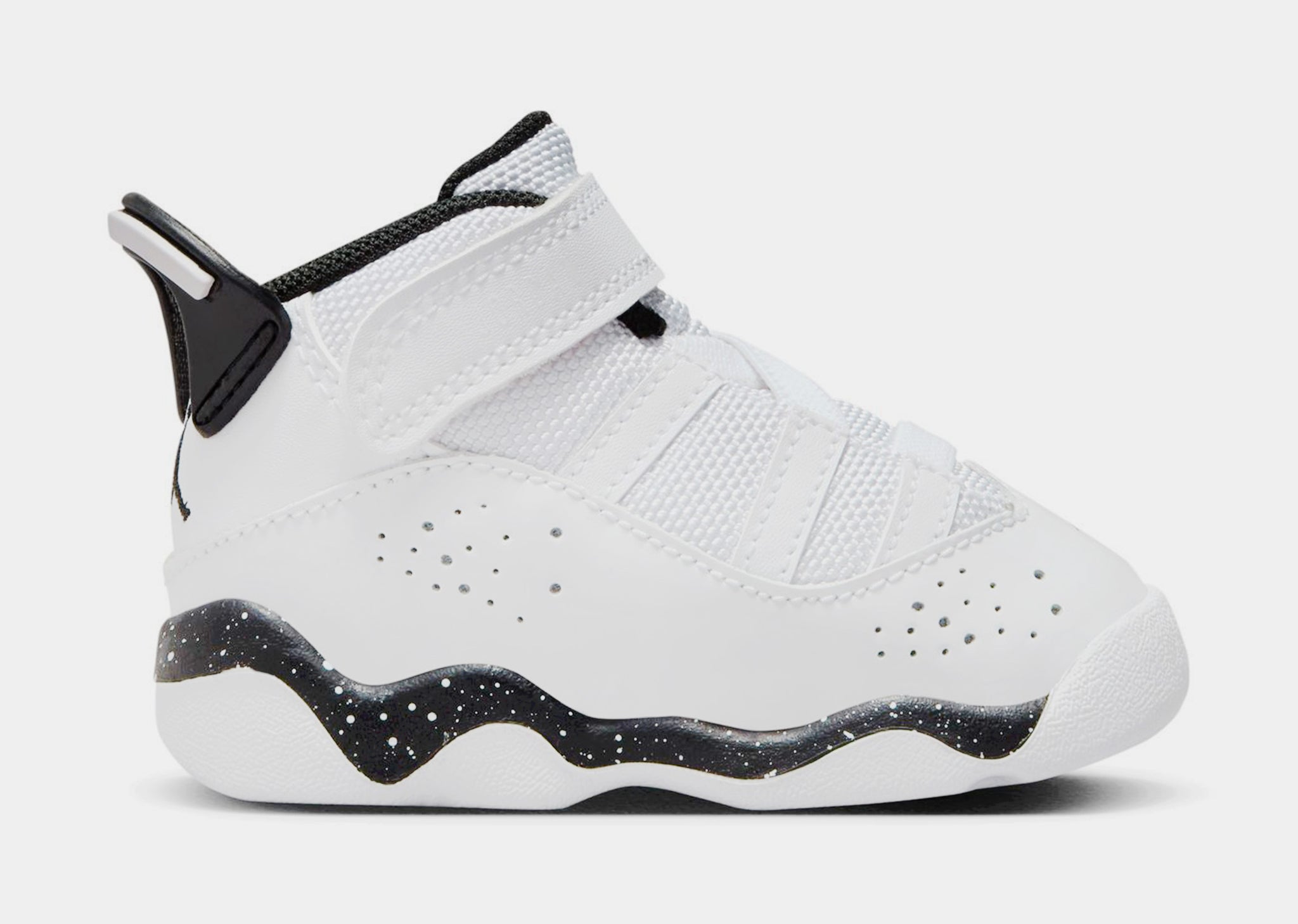 Jordan 6 Rings Infant Toddler Basketball Shoes White Black White 323420 ...