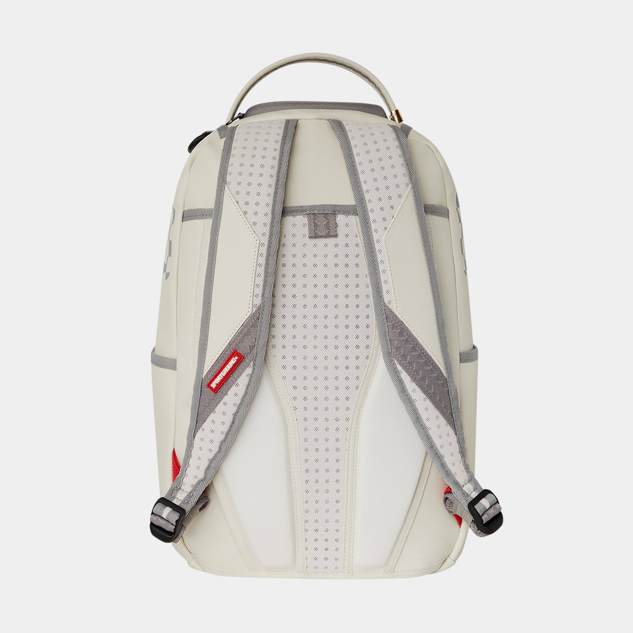 Sprayground Cream Check Shark Central Mens Backpack Cream Grey ...