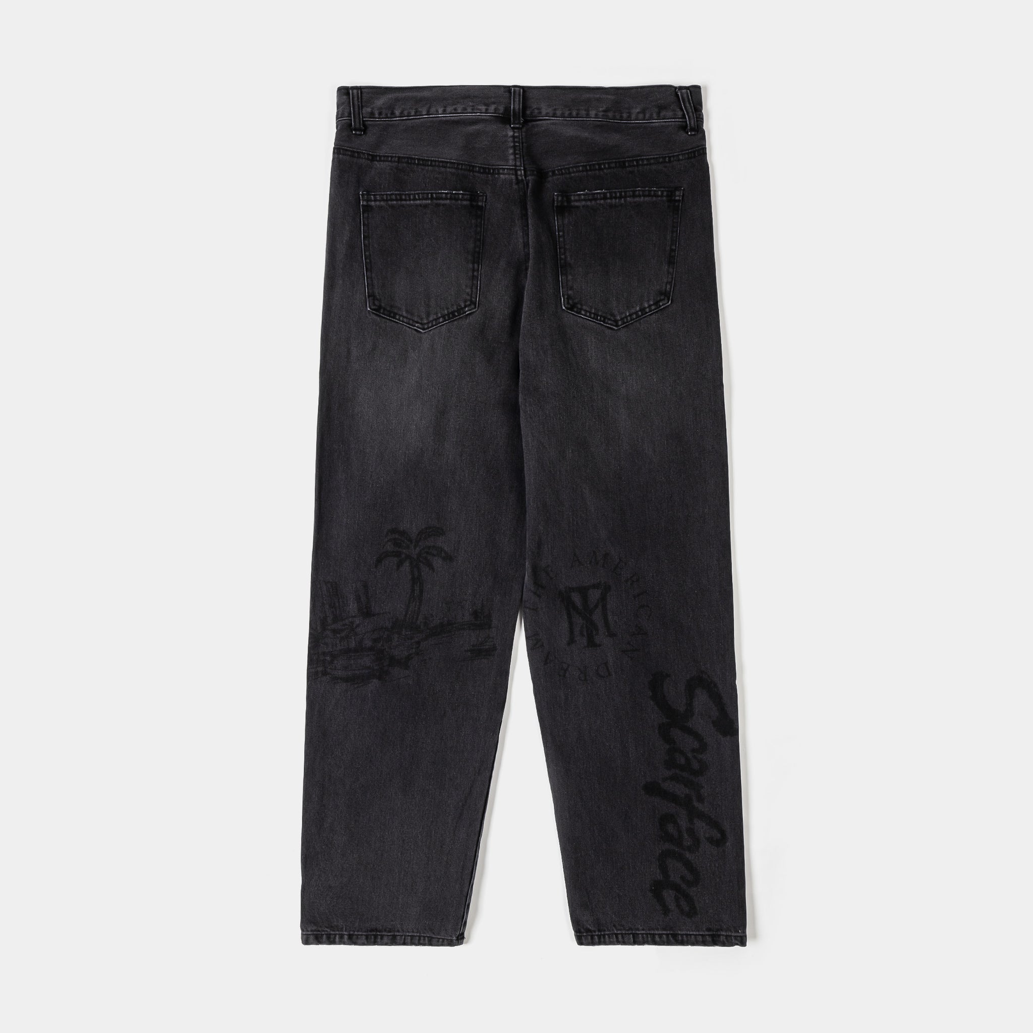 Shoe Palace SP x Scarface All Over Print Oversized Demin Washed Mens ...