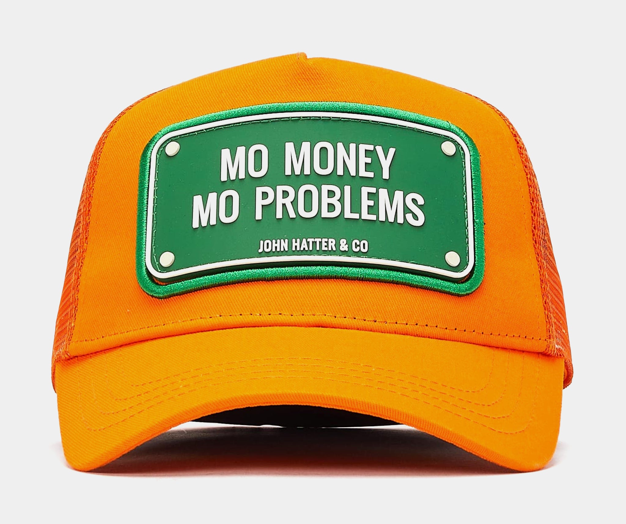John Hatter & Co Mo Money Trucker Mens Hat Orange Green R-1088-U00 ...