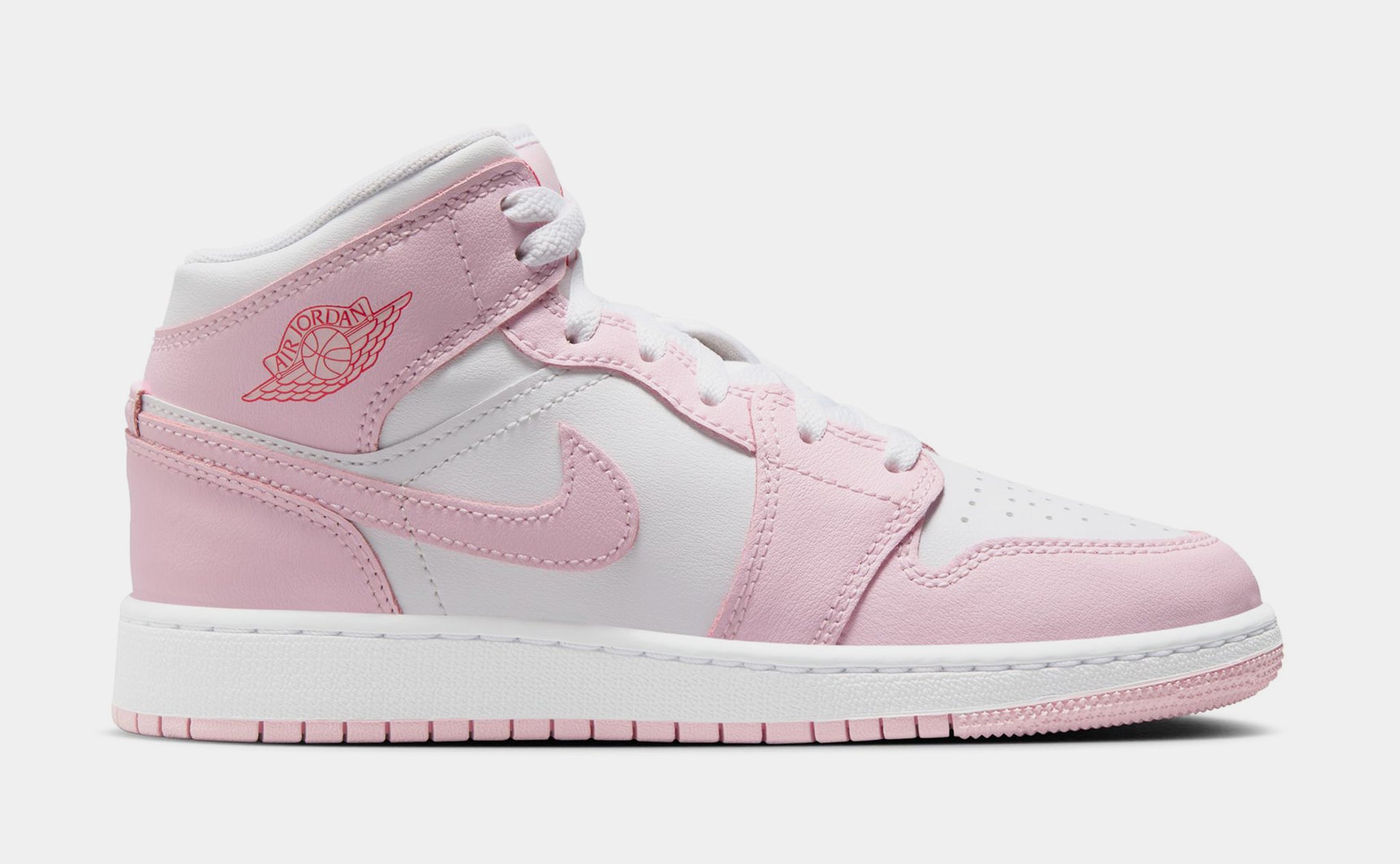 Jordan Air Jordan 1 Mid Pink Foam Grade School Lifestyle Shoes Pink ...