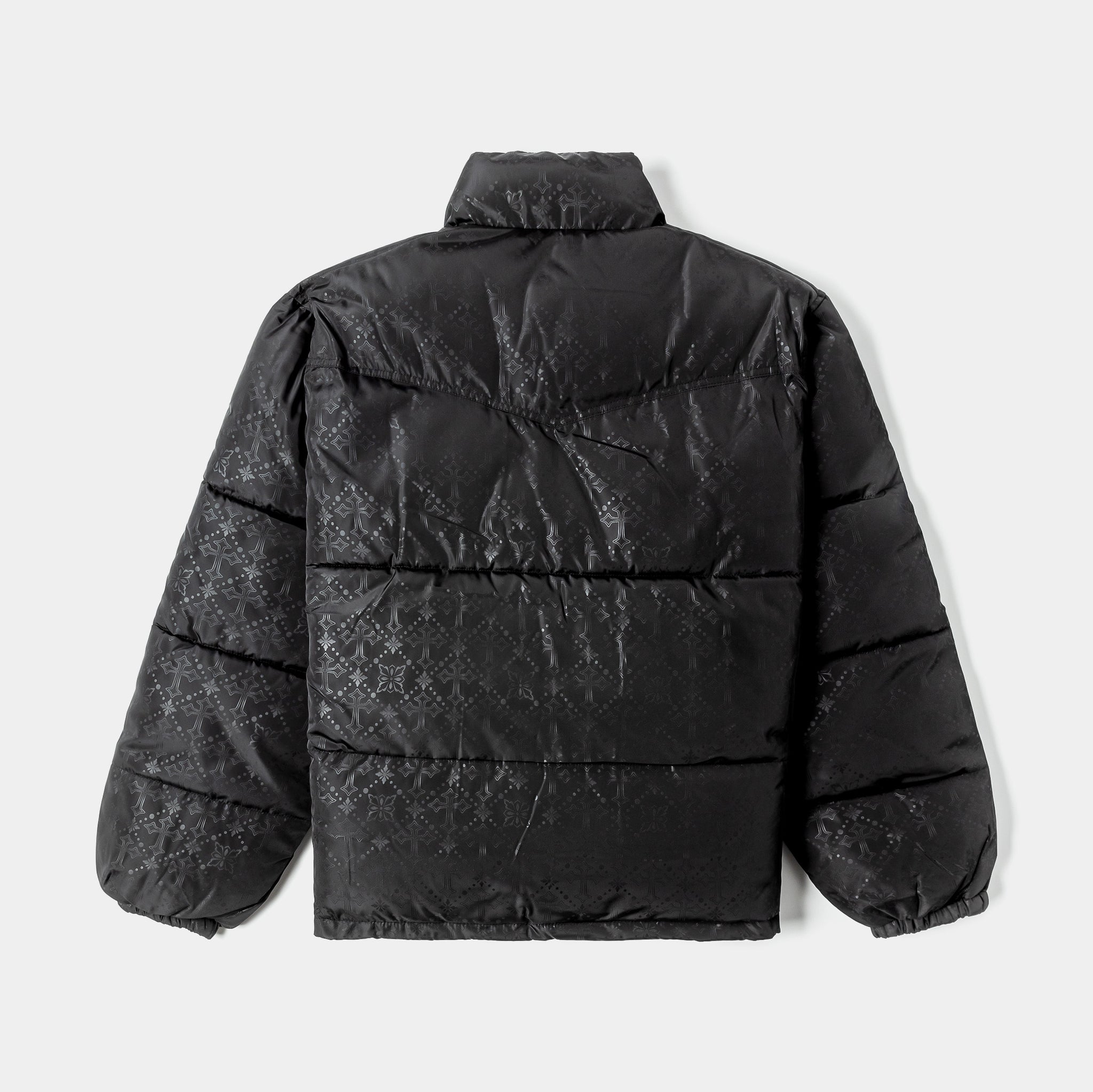Maison Article Quilted Cross Puffer Mens Jacket Black Black MAPF102 ...