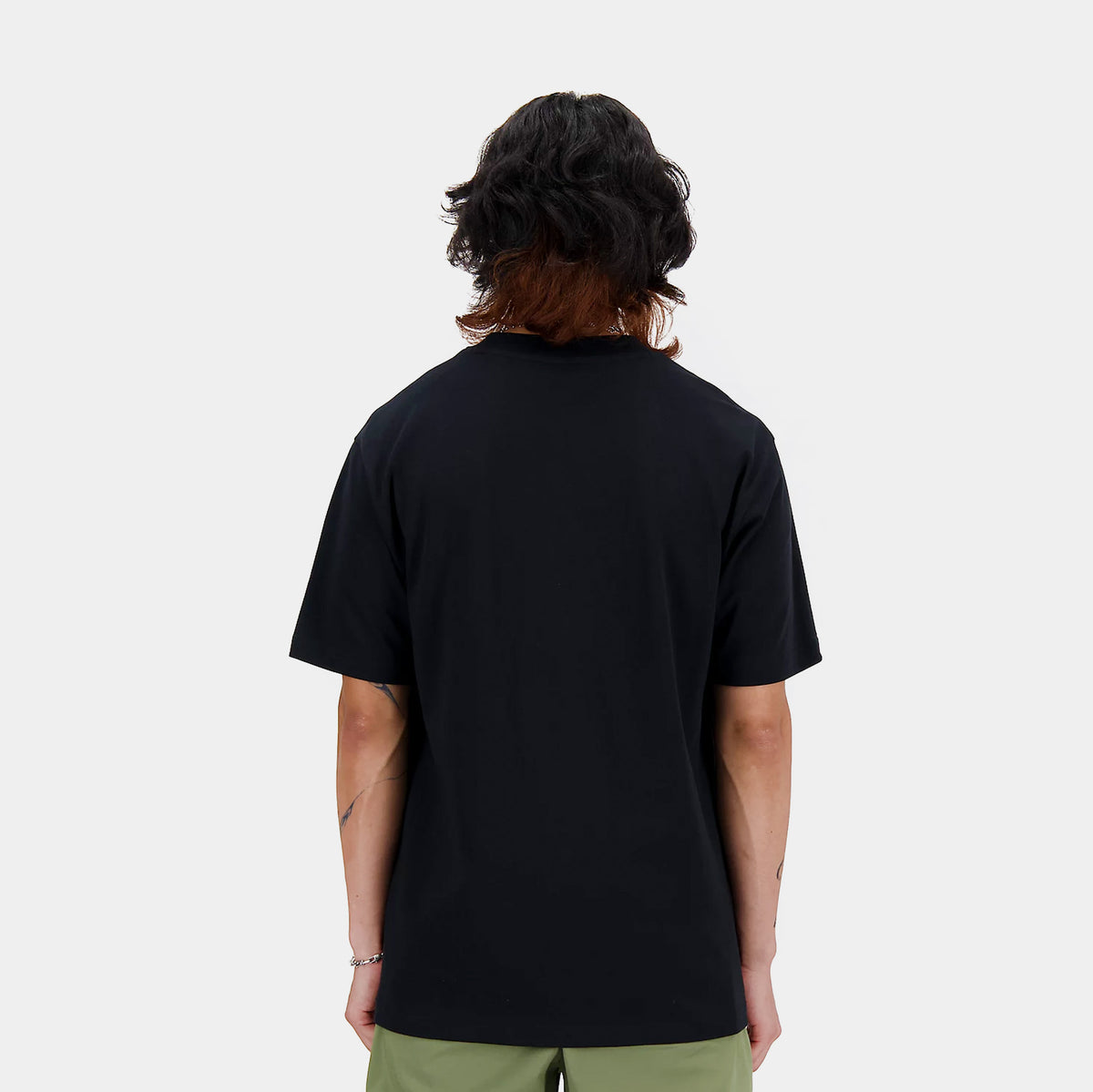 New Balance Athletics Cotton Mens Short Sleeve Shirt Black MT41533-BK ...