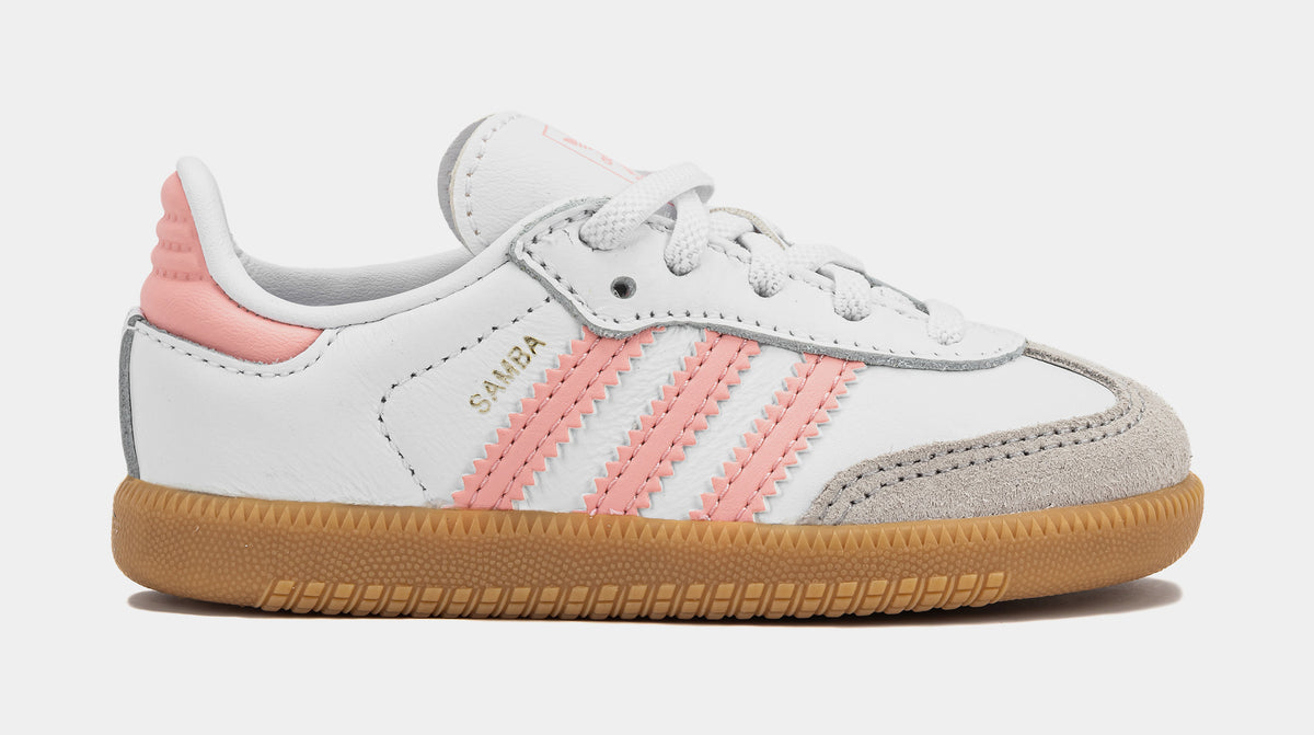 adidas Samba OG Infant Toddler Lifestyle Shoes White Coral Pink JP5488 ...
