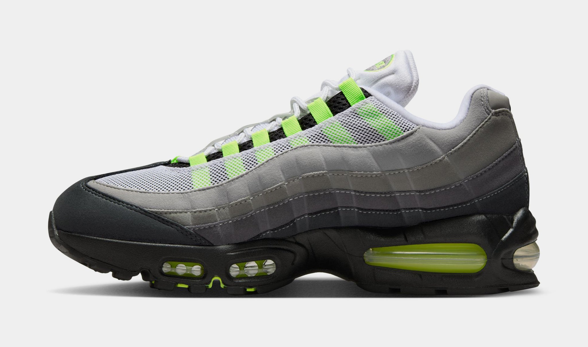 Nike Air Max 95 Big Bubble Neon Mens Running Shoes Black Neon Yellow ...