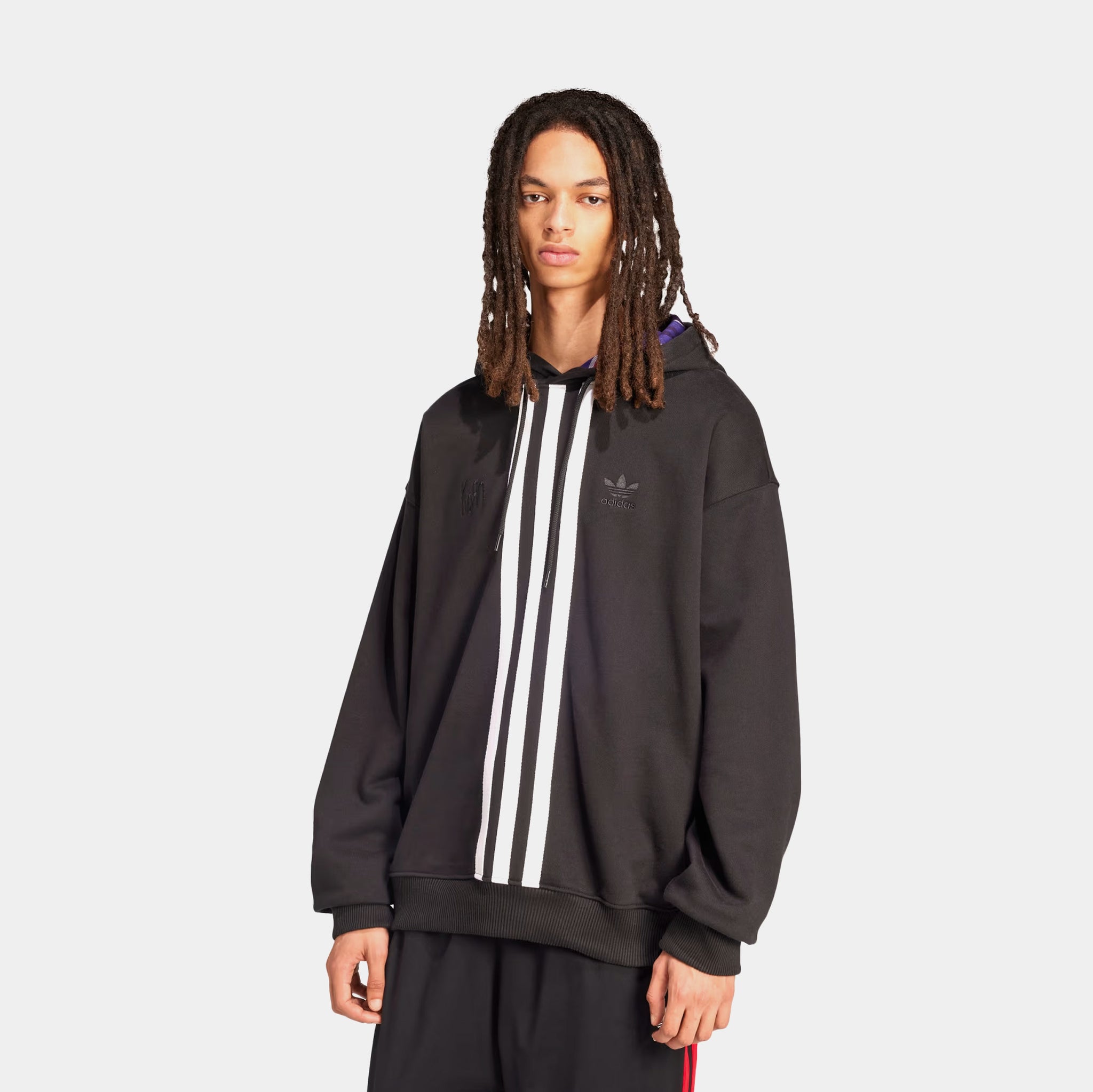 adidas Korn Originals Pullover Mens Hoodie Black Red JG1337 – Shoe Palace