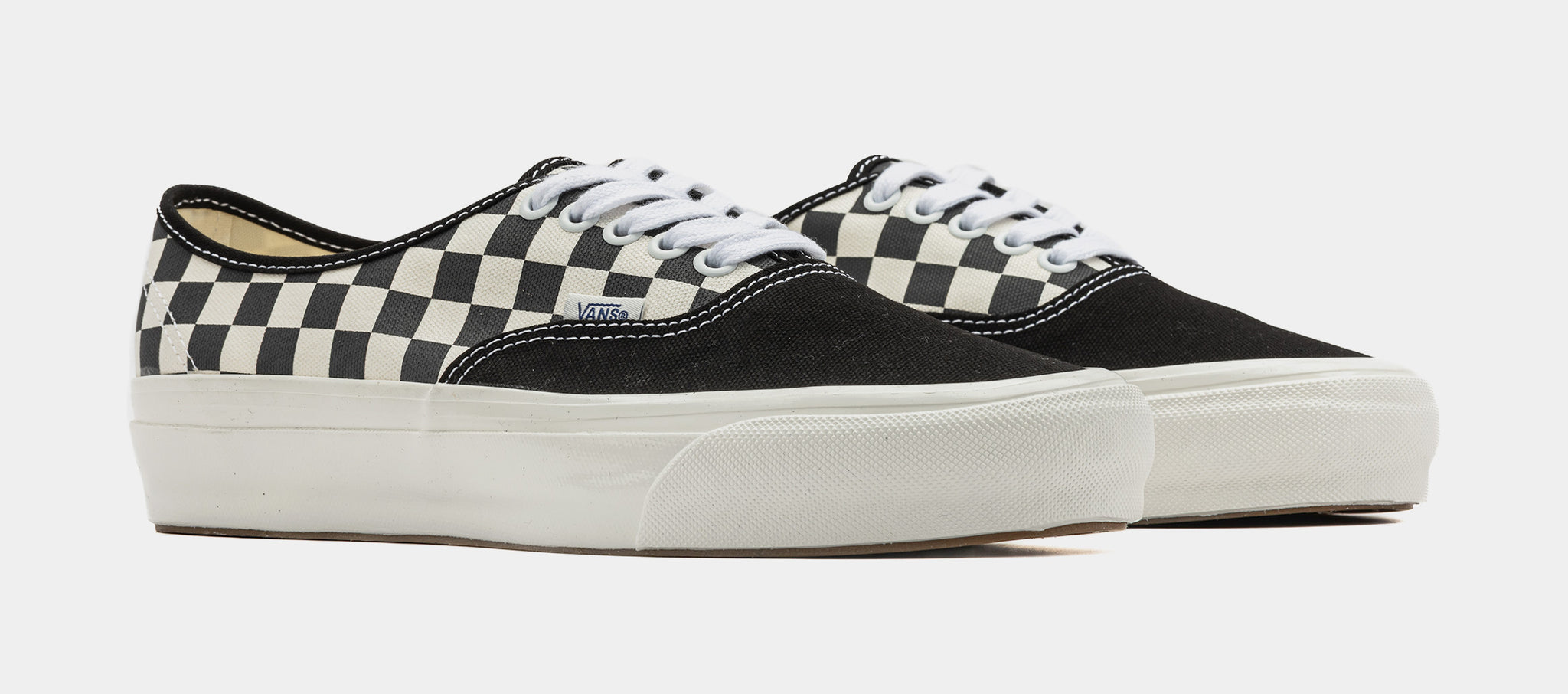 Vans LX Authentic Checkerboard Mens Lifestyle Shoes Black White EBN1O7 ...