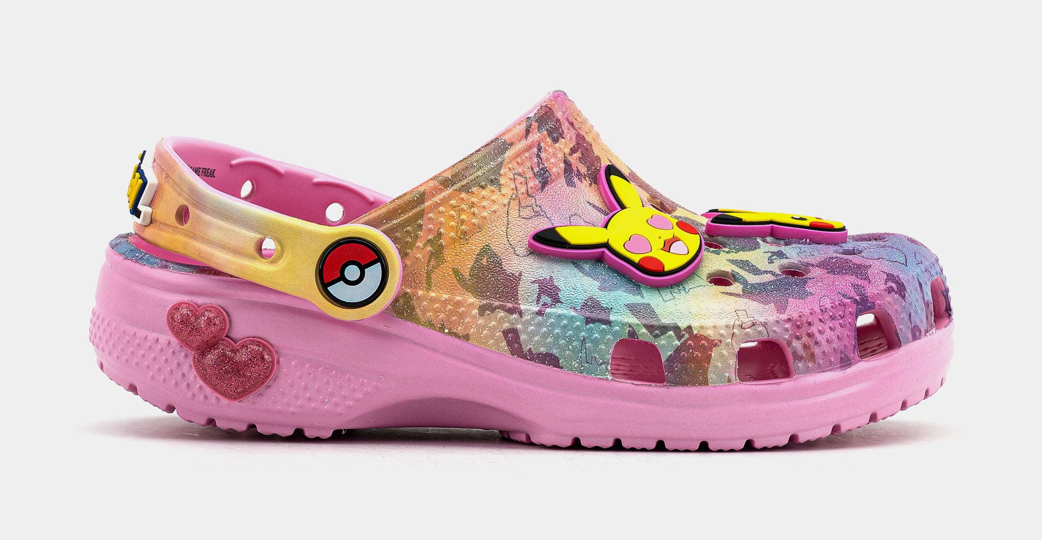 Crocs Pikachu Classic Clog Preschool Grade School Sandals Pink Yellow ...